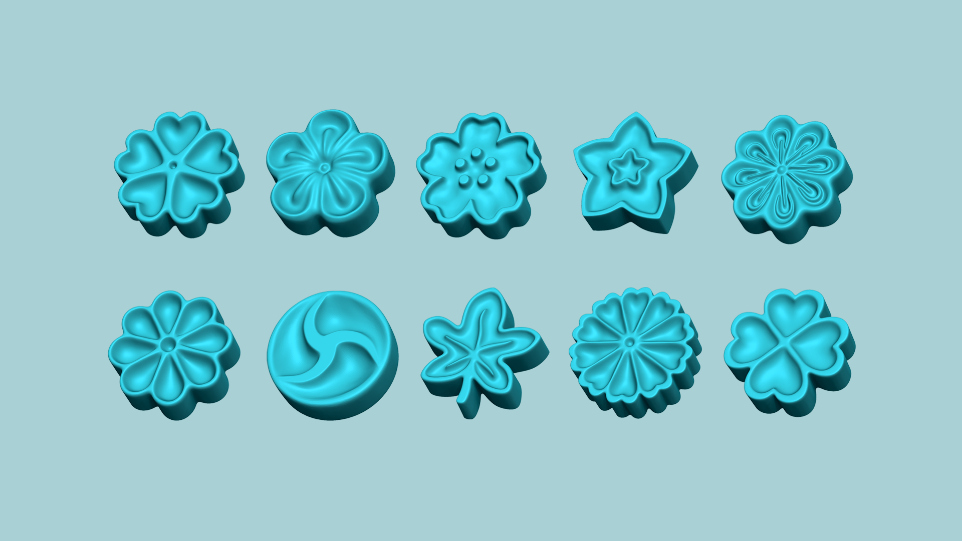 10 Manju Stamps Collection - Japanese Sweet Traditional | 3D models ...
