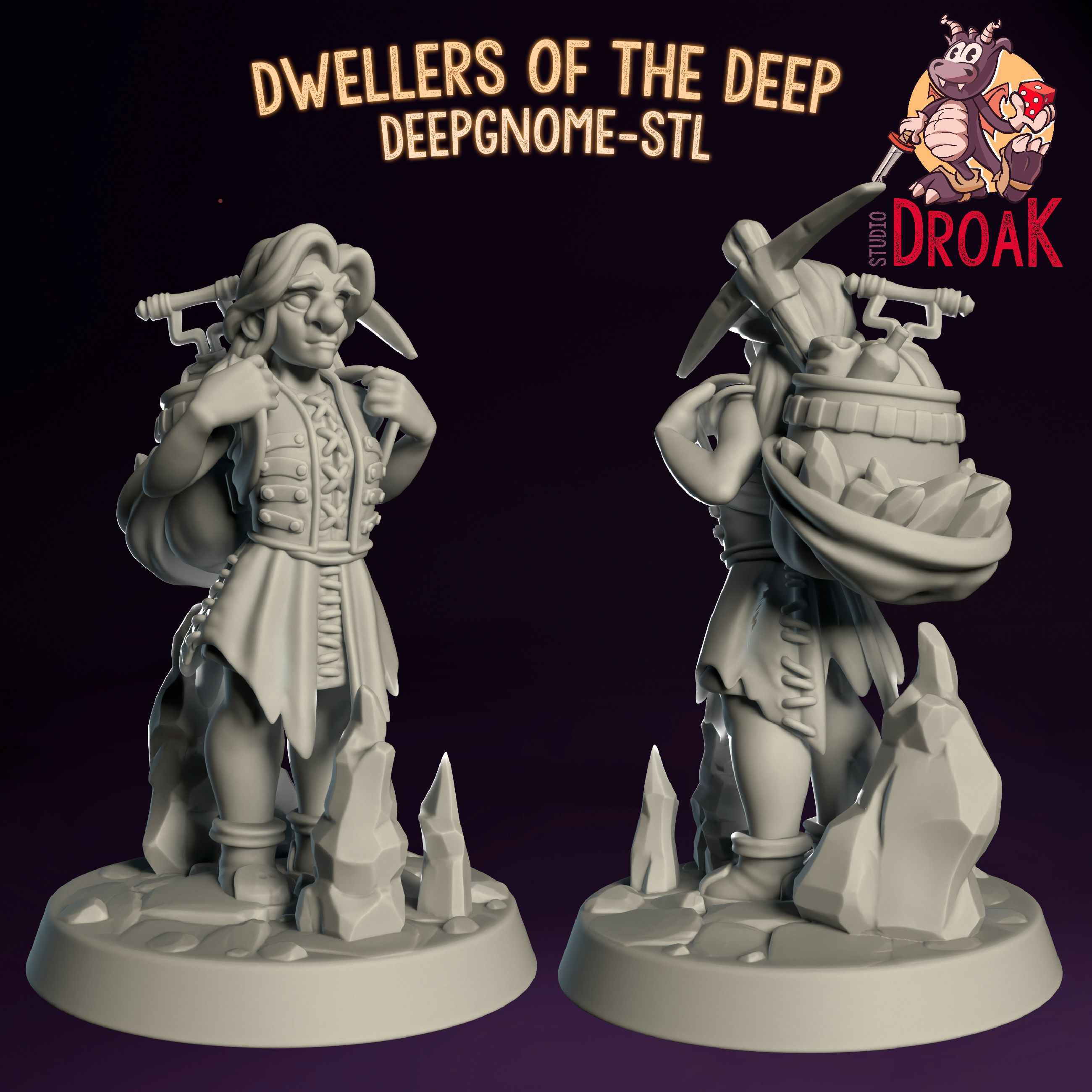 Deep Gnome var1 - Dwellers of the Deep | 3D models download | Creality ...