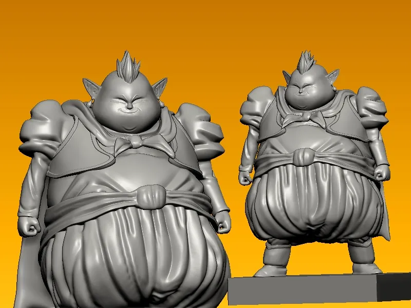 Characters & Creatures STL Download - Majin Boo obesity Dragon ball Z ...