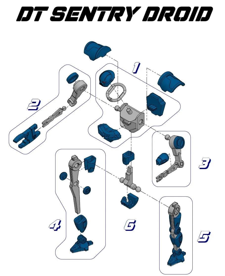 3D Printer Files | 3MF File | DT Sentry Droid kit card starwars ...