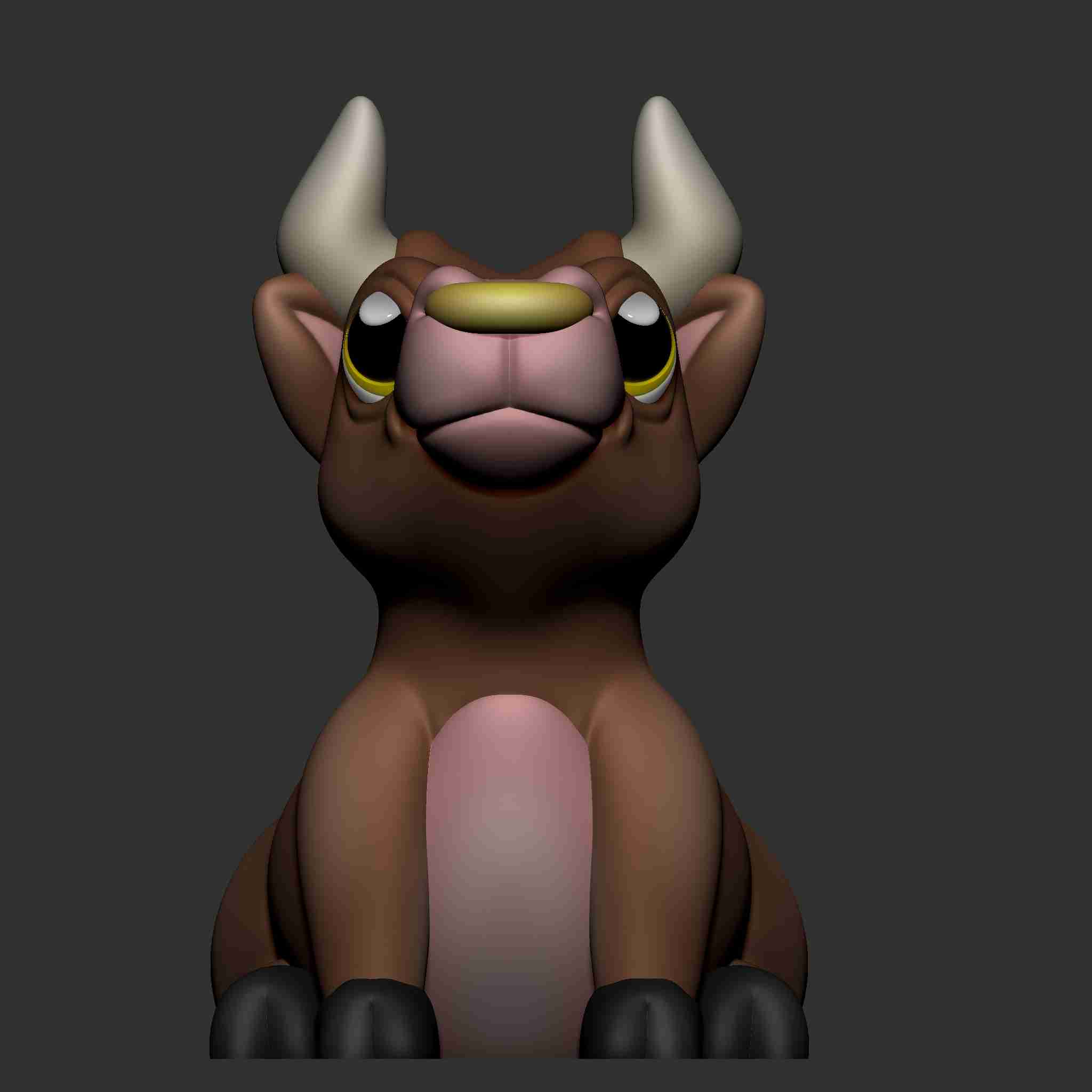 CUTE BULL (PRINT IN PLACE) | 3D models download | Creality Cloud
