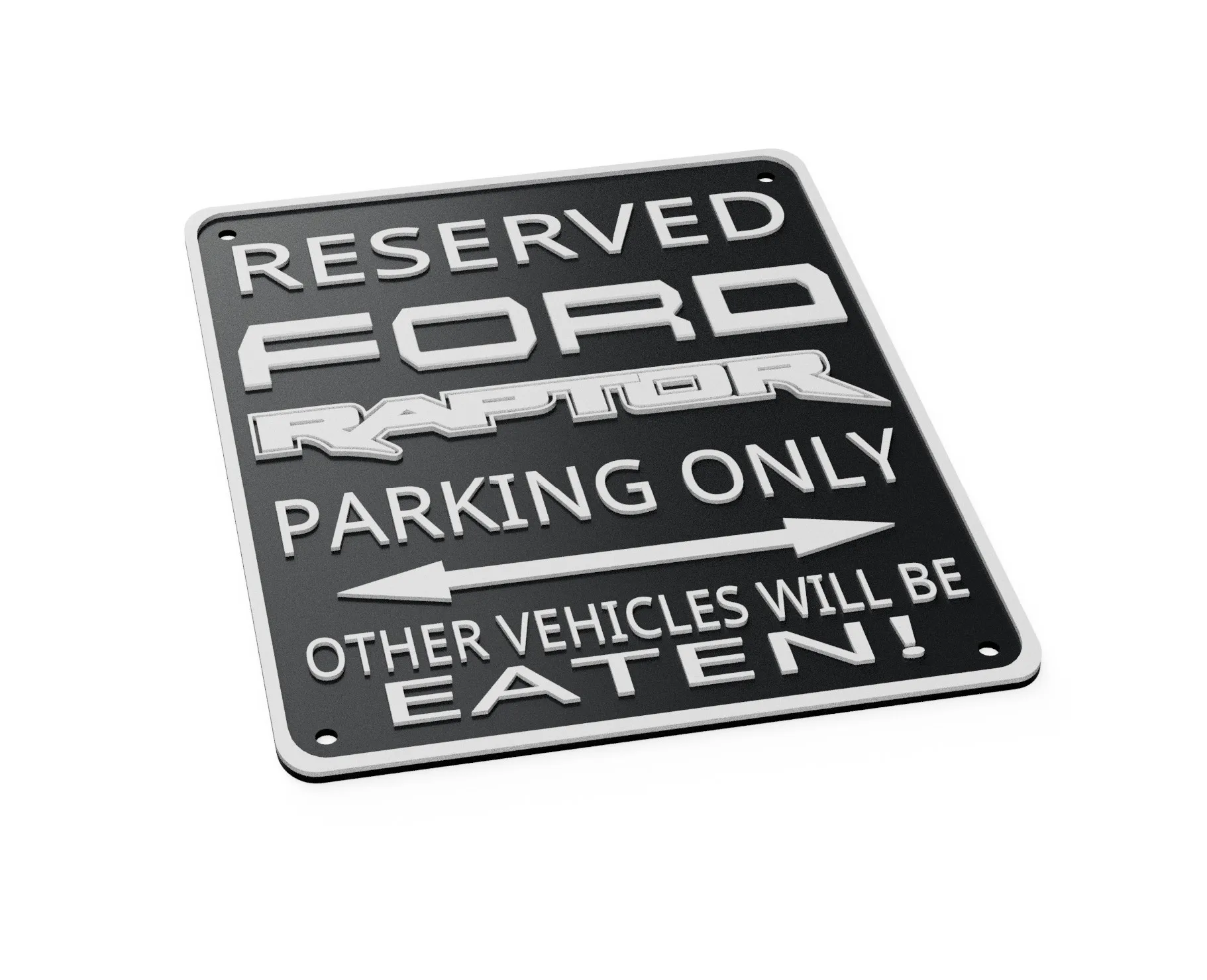 Ford Ranger Raptor SVT F150 4x4 Off Road Pick Up Fun Sign | 3D models ...