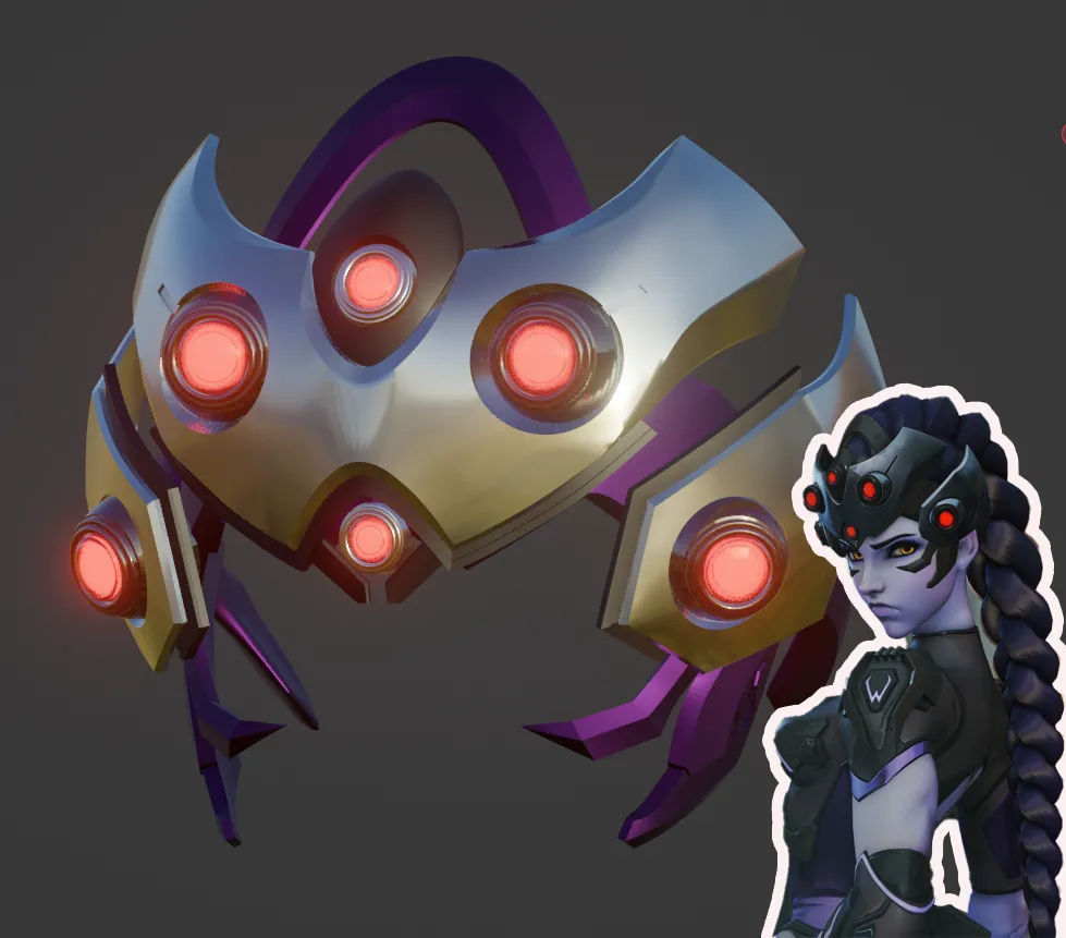 Cosplay STL Download - Overwatch 2 Widowmaker high detailed head pieces ...