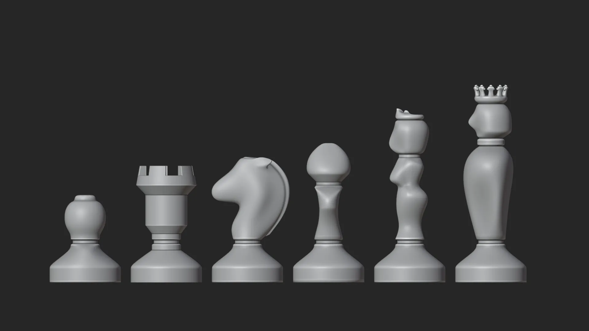 Board Games & Card Games STL Download - Chess pieces setby magann