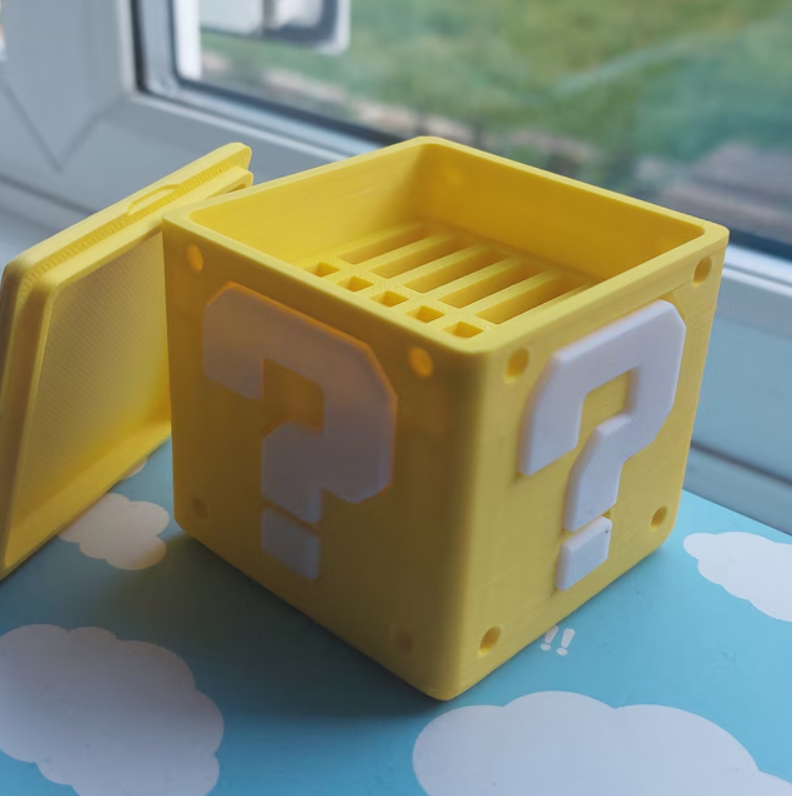 Nintendo Switch Games Holder Question mario box yellow | 3D models ...