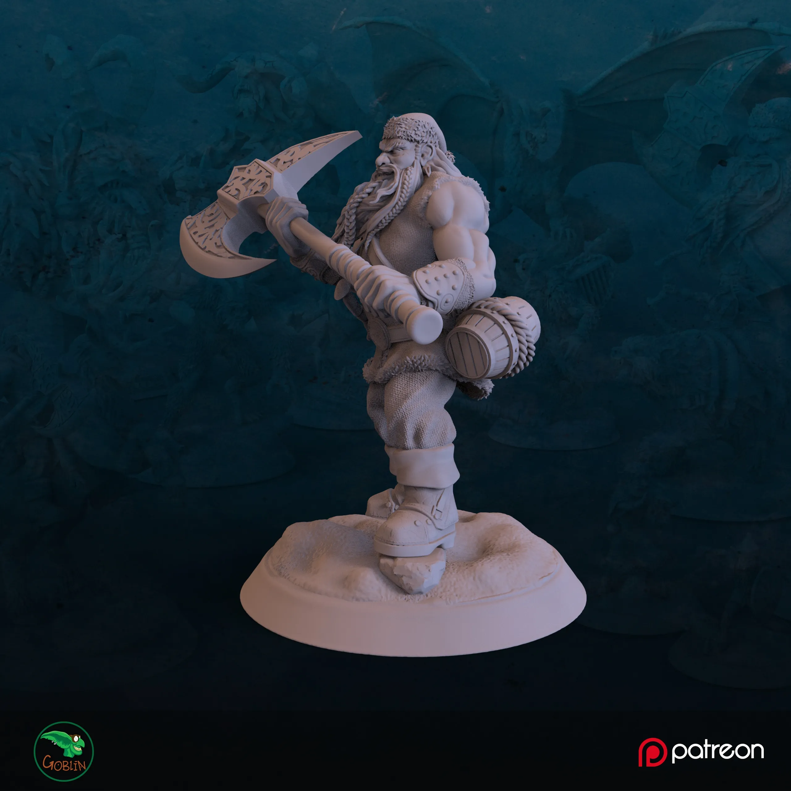 Characters & Creatures STL Download - Santa Barbarian - Christmans ...
