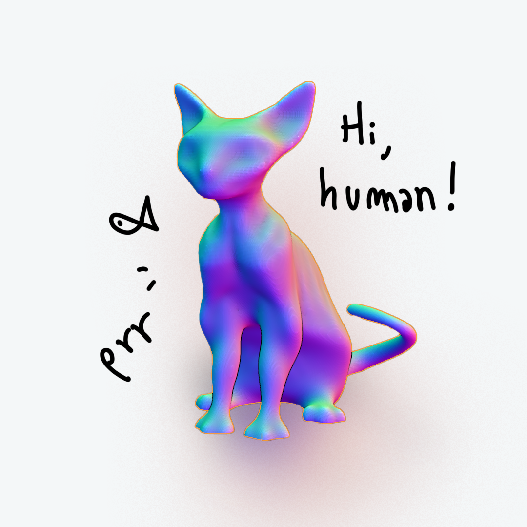 The sphynx cat in a sitting position | 3D models download | Creality Cloud