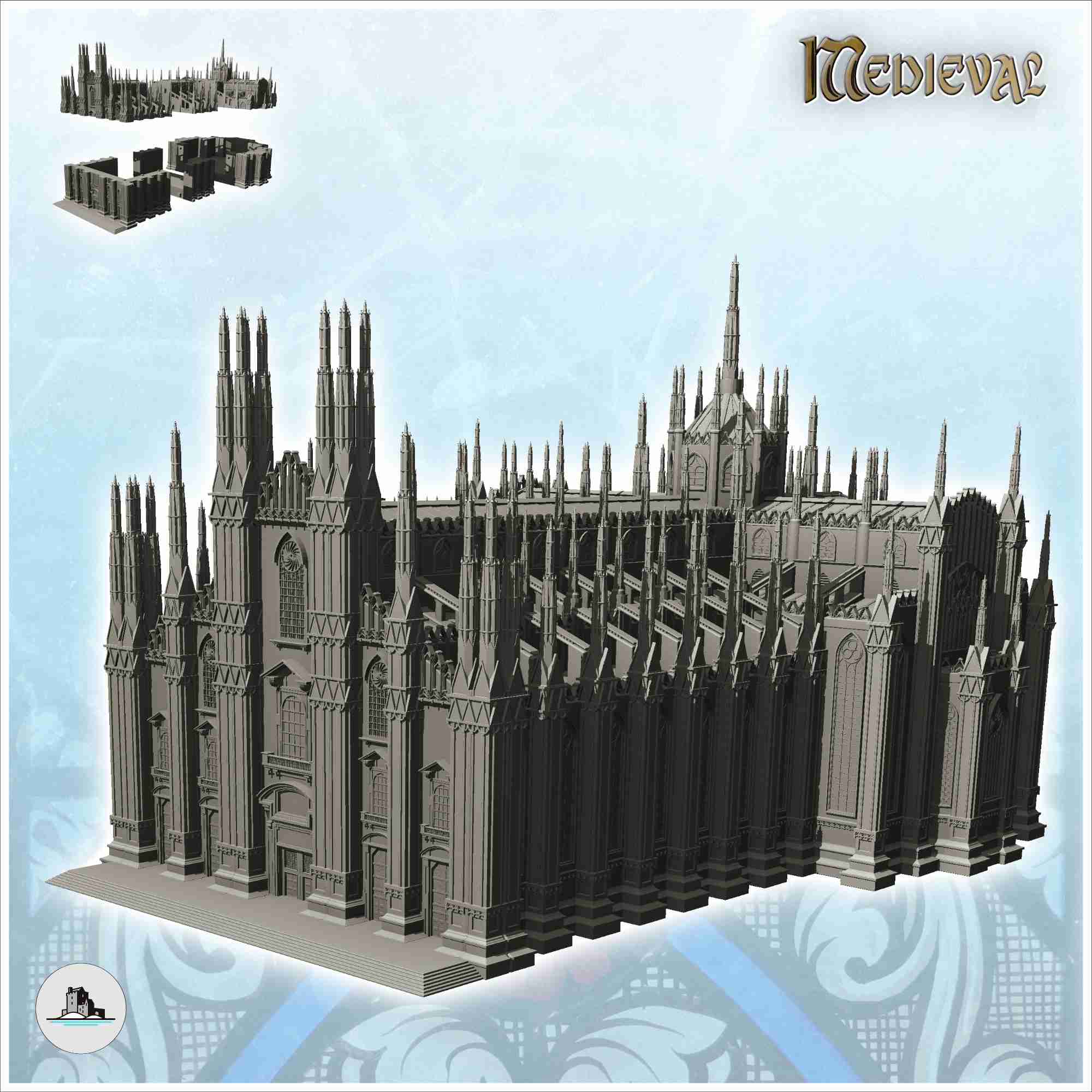 Milan cathedrale - scenery warhammer miniatures ww2 tabletop | 3D ...