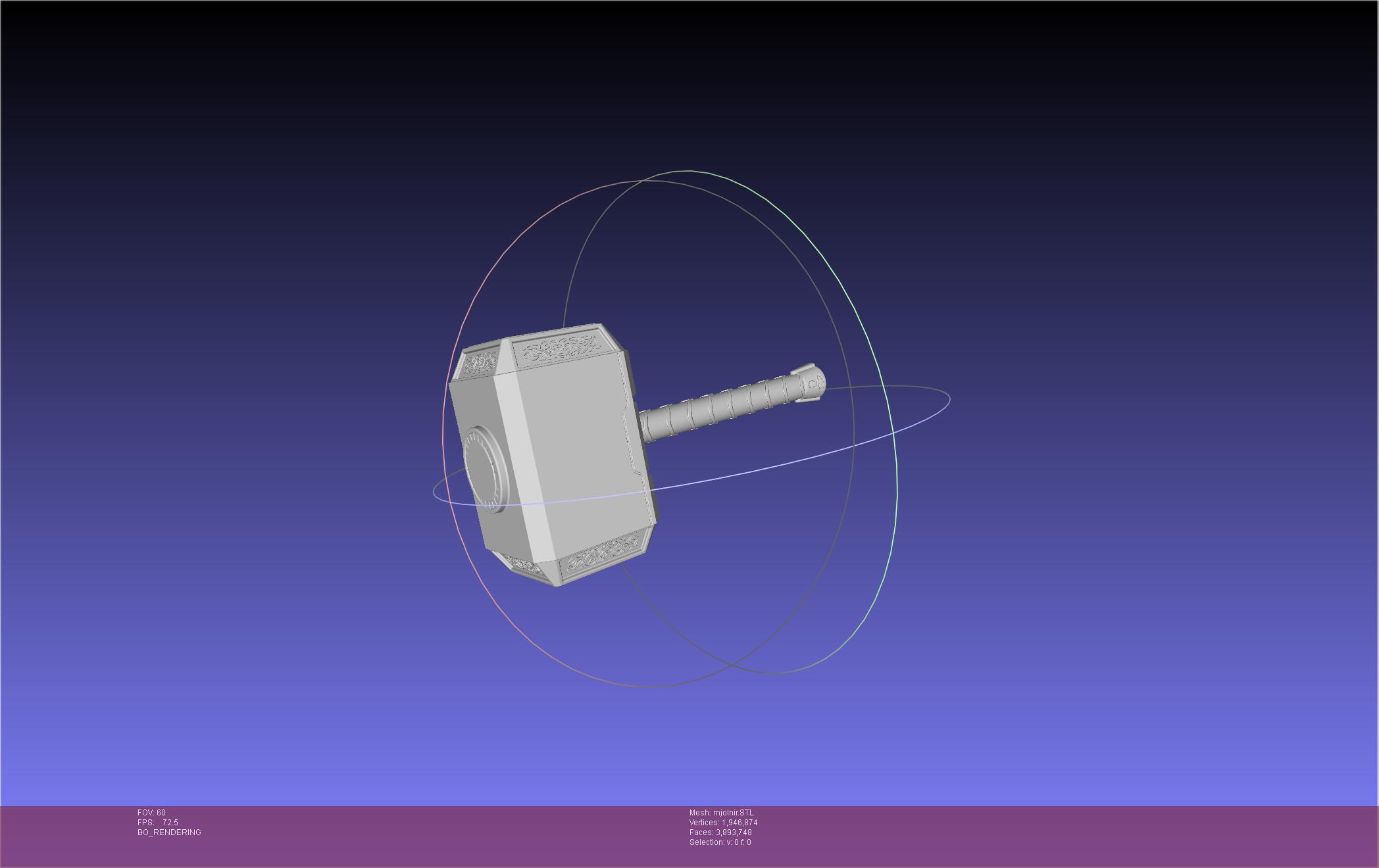 Thor Mjolnir Hammer Basic Printable Model | 3D models download ...