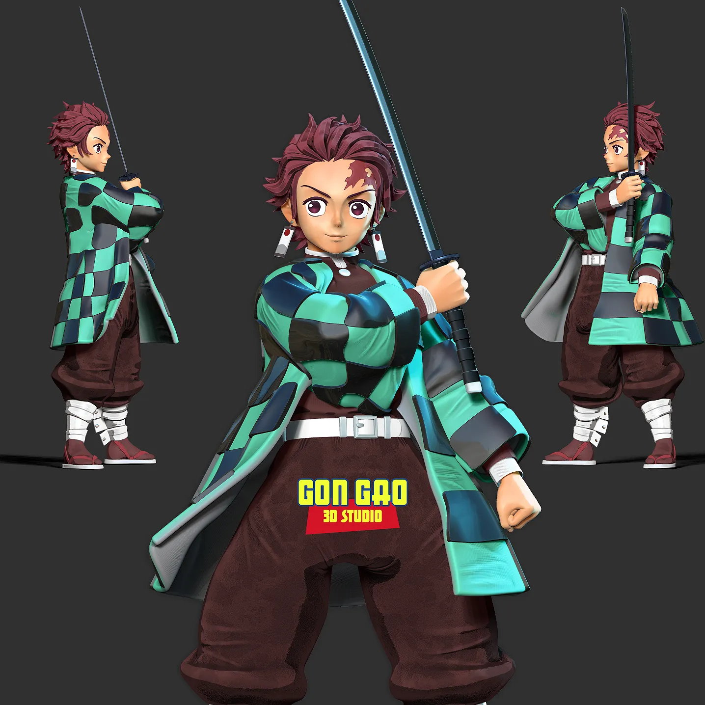 Characters & Creatures STL Descarga - Kamado Tanjiro - nlsinh