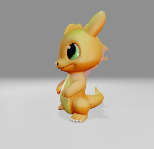 Characters & Creatures STL Download - Cute Little Dragonby Cad Kings