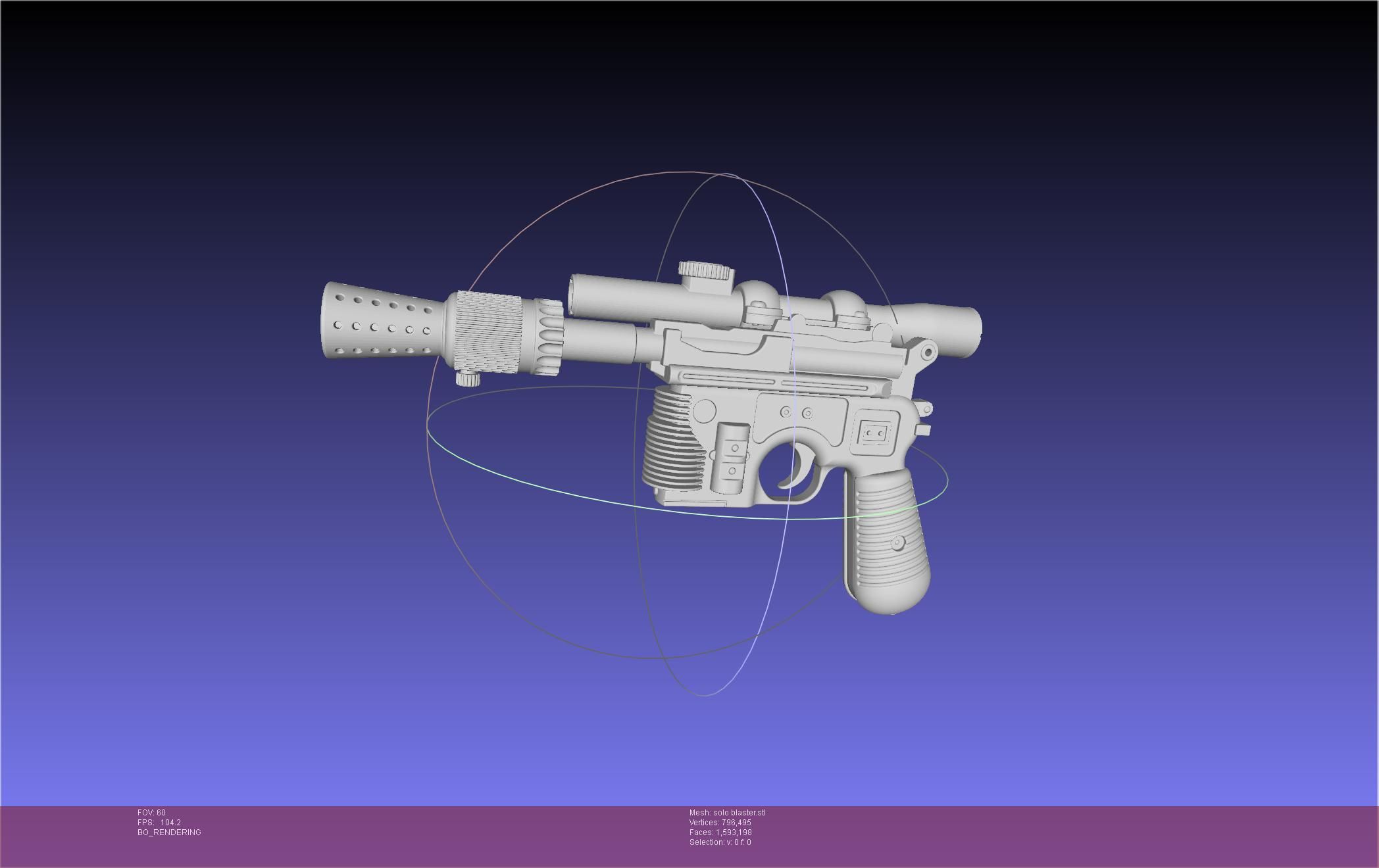 Star Wars Han Solo Blaster Basic Model | 3D models download | Creality ...