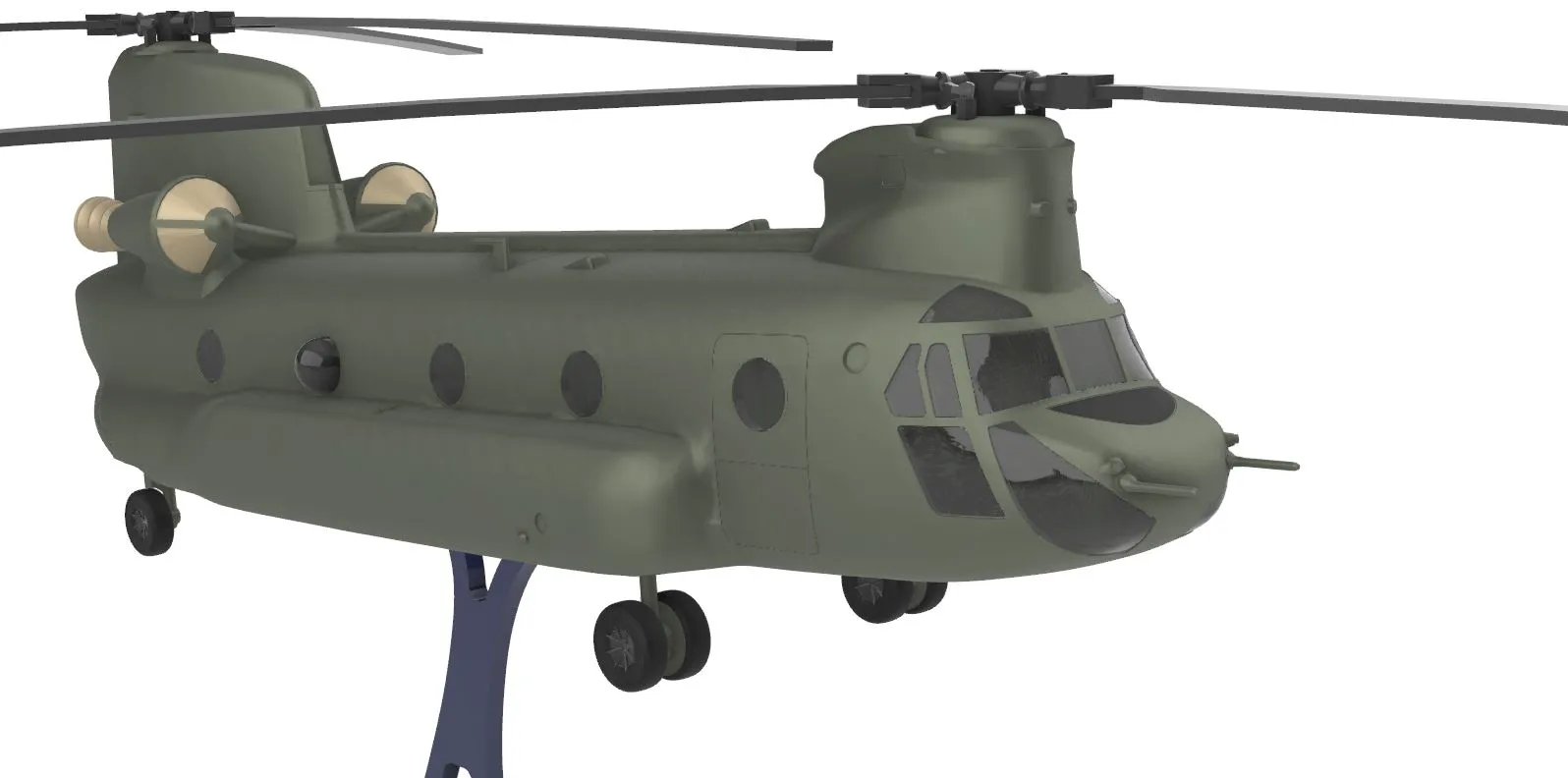 Vehicles & Machinery STL Download - CH-47 CHINOOK 1:55by 3D Araujo