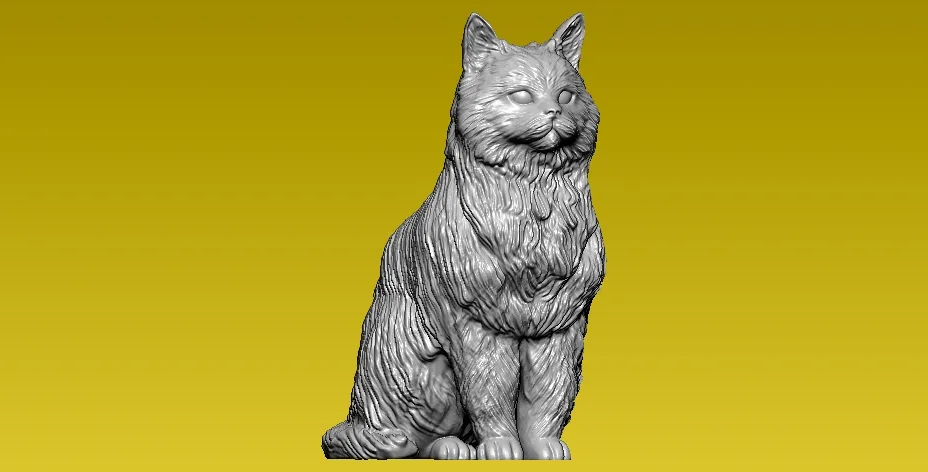 Thick-haired American cat - statue - 3D print | 3D модели скачать ...