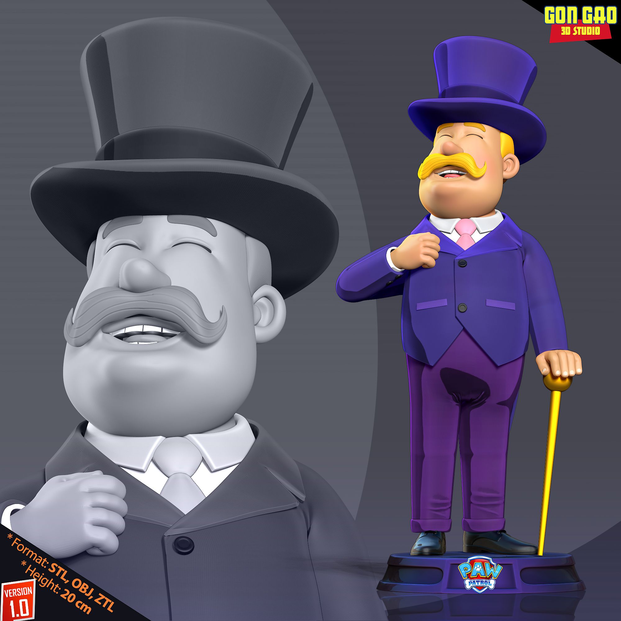 Mayor Humdinger - Paw Patrol Fanart | Descărcare modele 3D | Creality Cloud