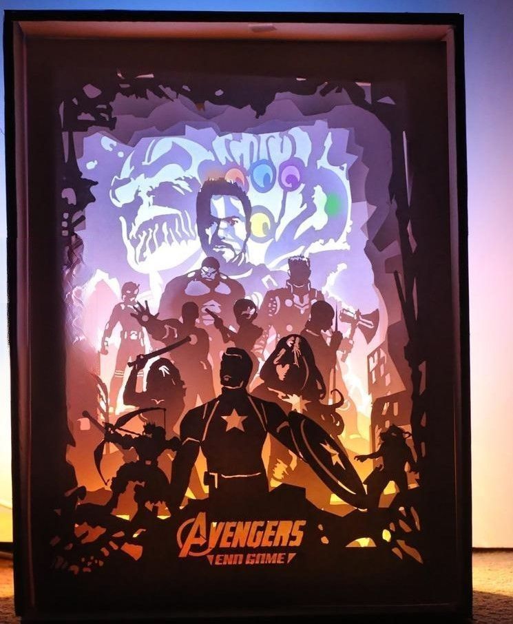 avengers v2 lightbox (shadow box) | 3D models download | Creality Cloud