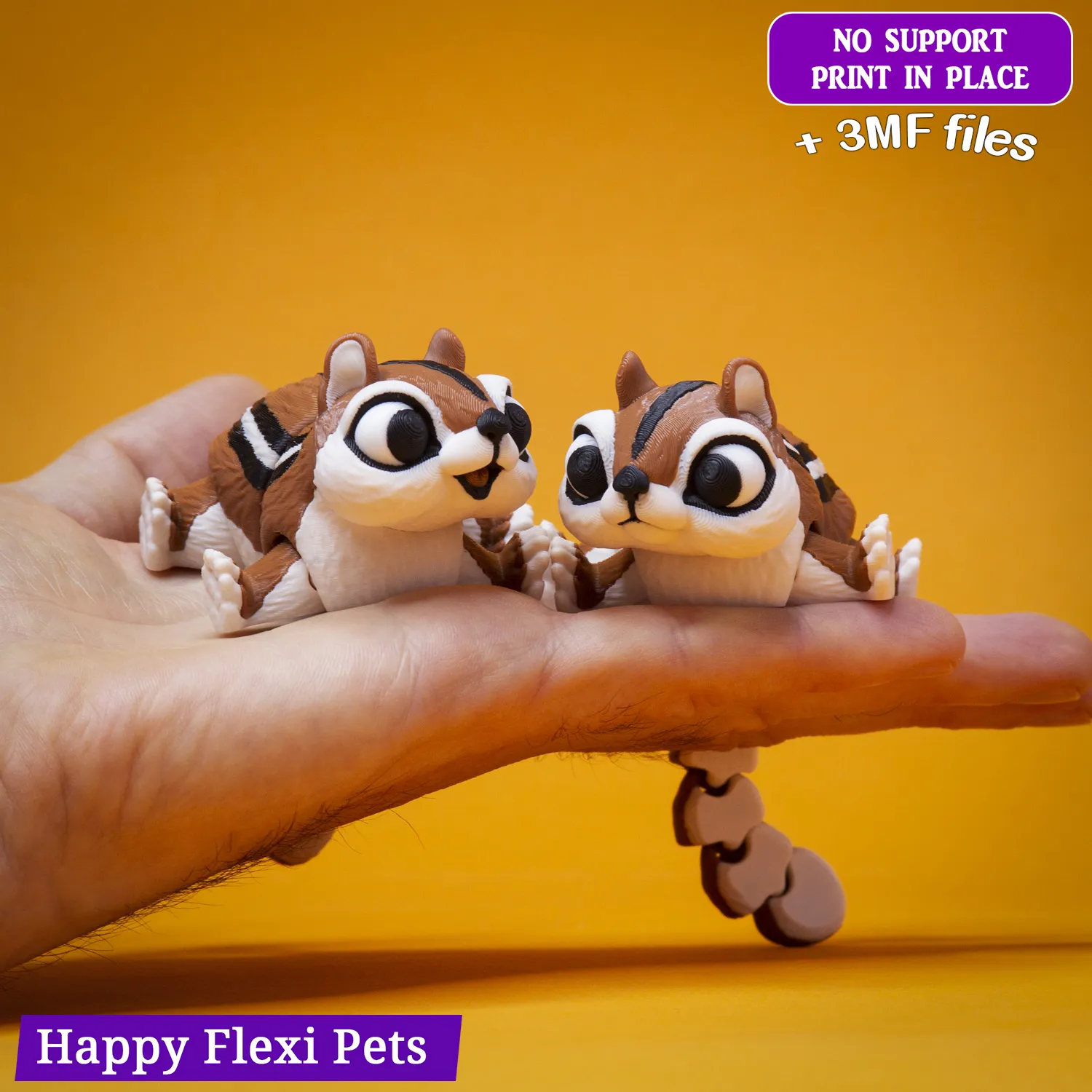 Other STL Download - Chipmunk the flexi toyby Happy Flexi Pets