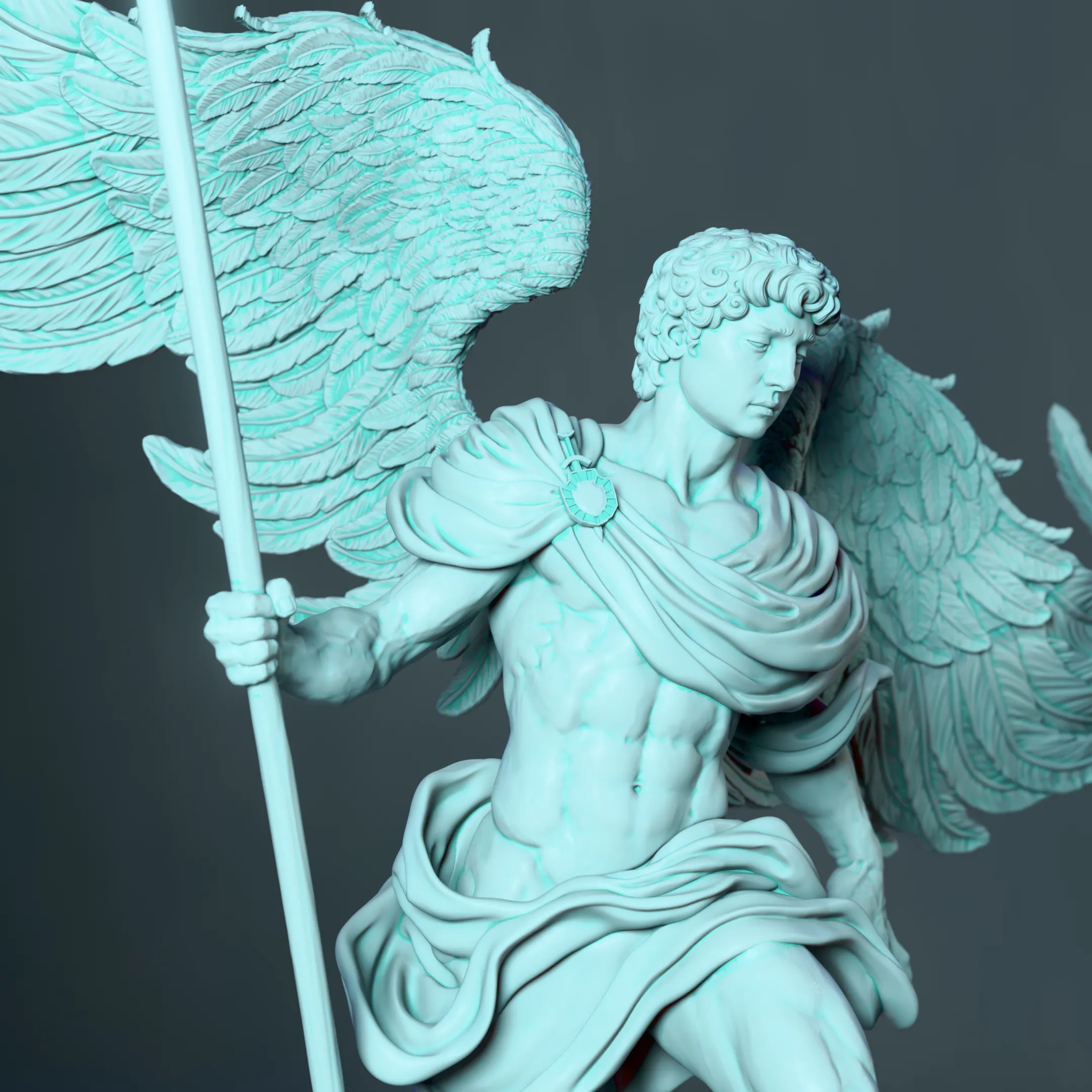 3D Printer Files | 3MF File | Archangel Sculpture – Archangel Defeating ...