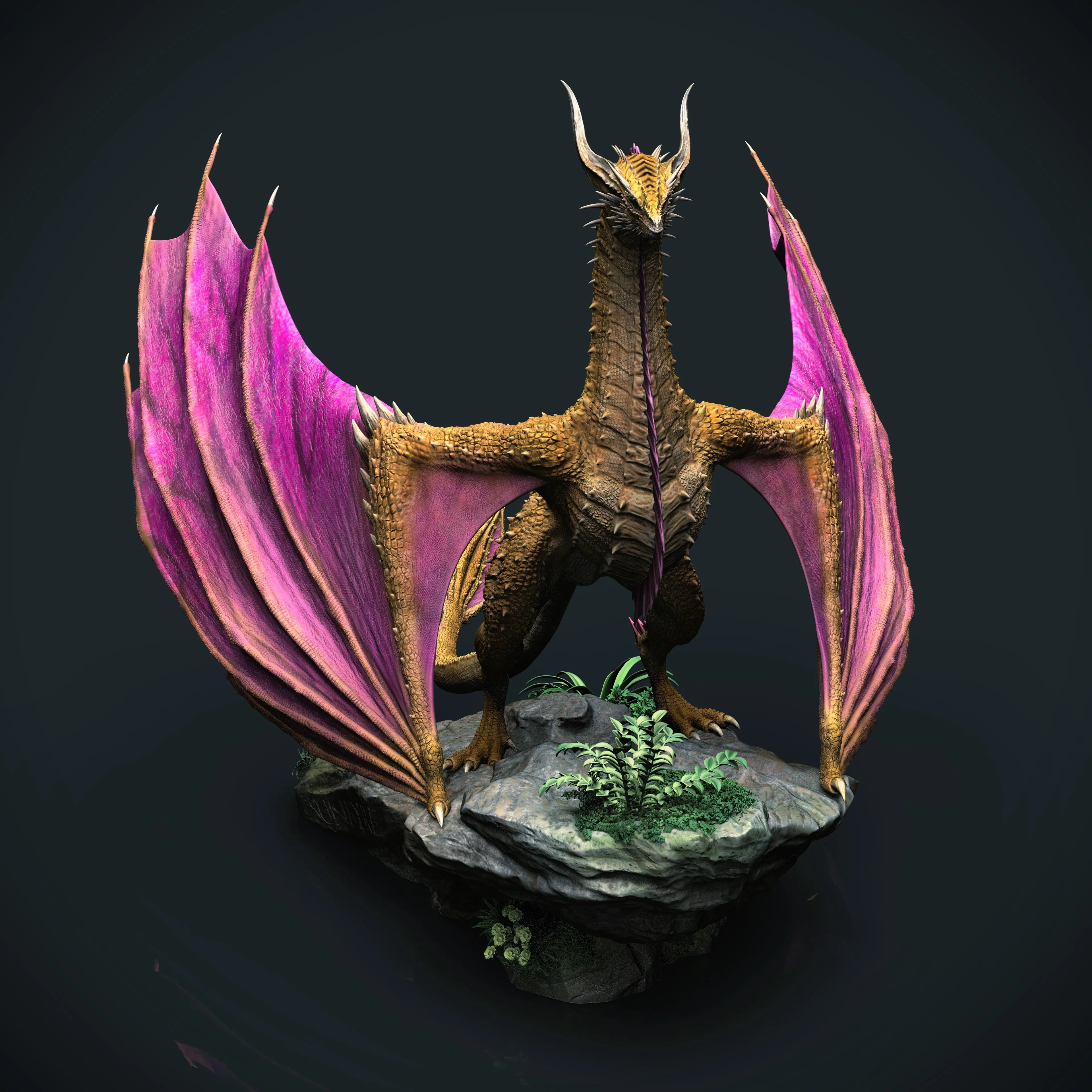 Characters & Creatures STL Download - Sunfyre "The Golden"by Samucu_art