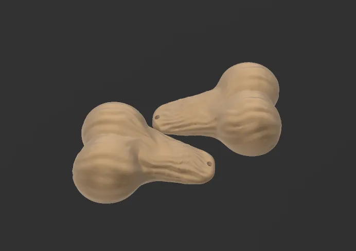 Jewelry & Accessories STL Download - nut sack earringsby Mr3DBeast