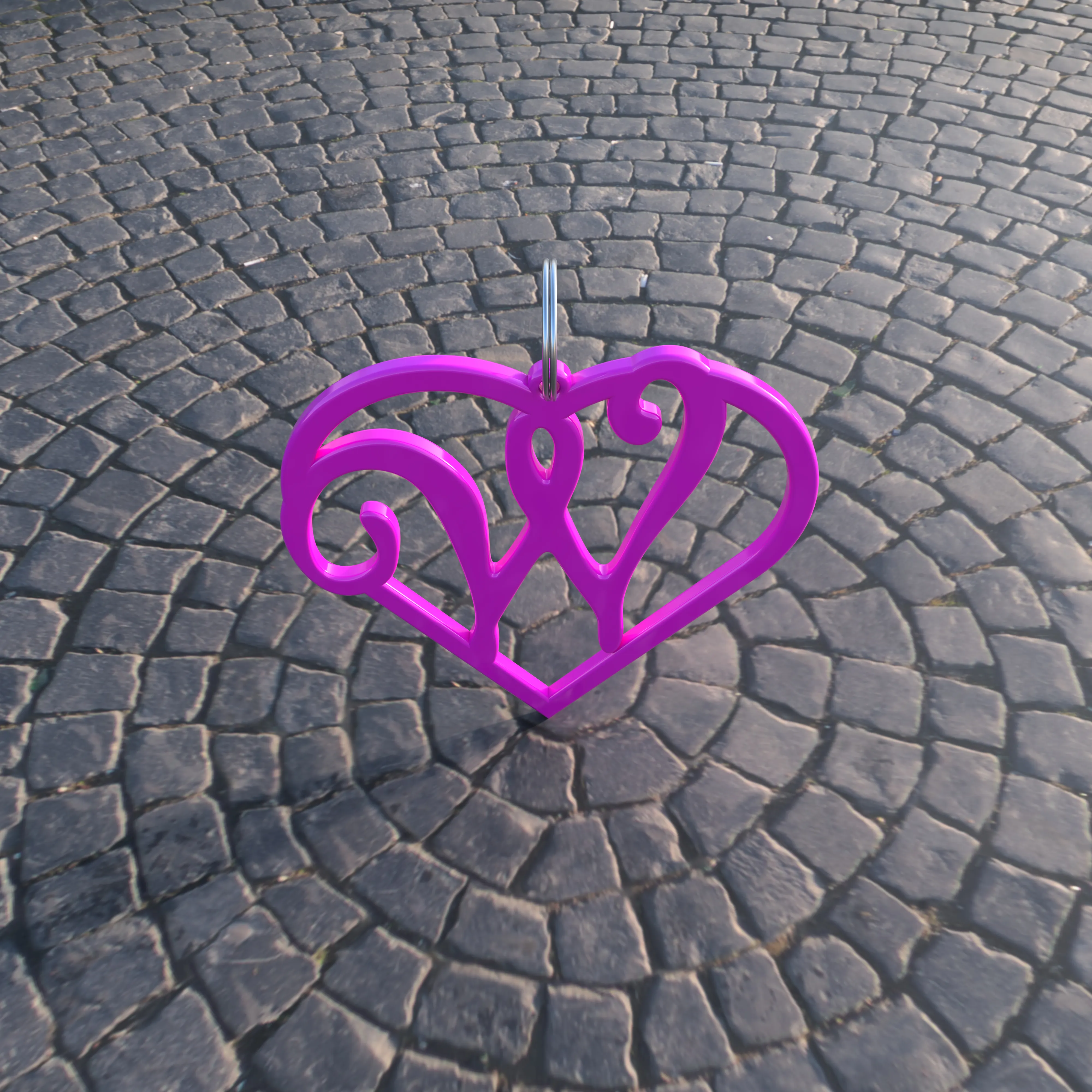 3D Printer Files | 3MF File | Heart W Charm | Creality Cloud