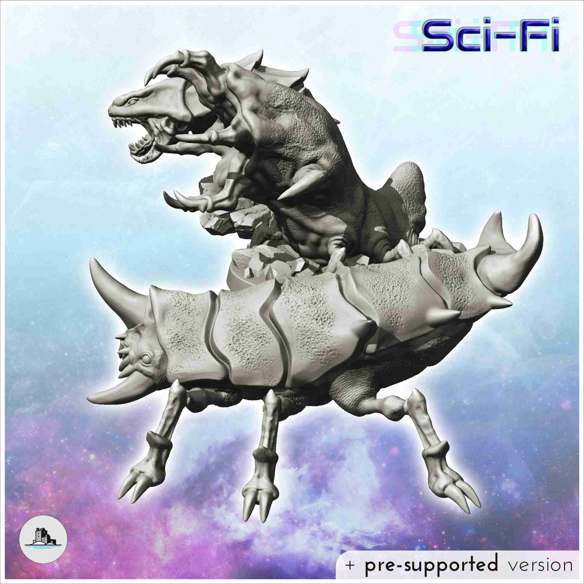 Set of three alien creatures (35) - miniatures figure warham | 3D ...