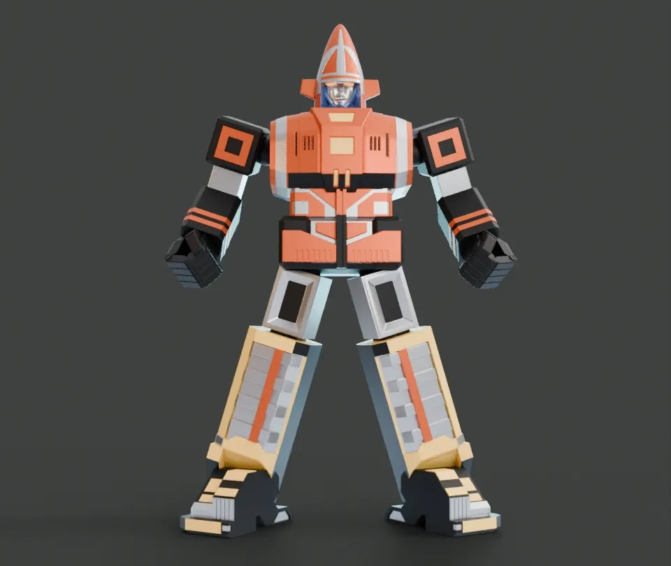 Characters & Creatures STL Download - Super Sentai Goggle V Robo Statue ...