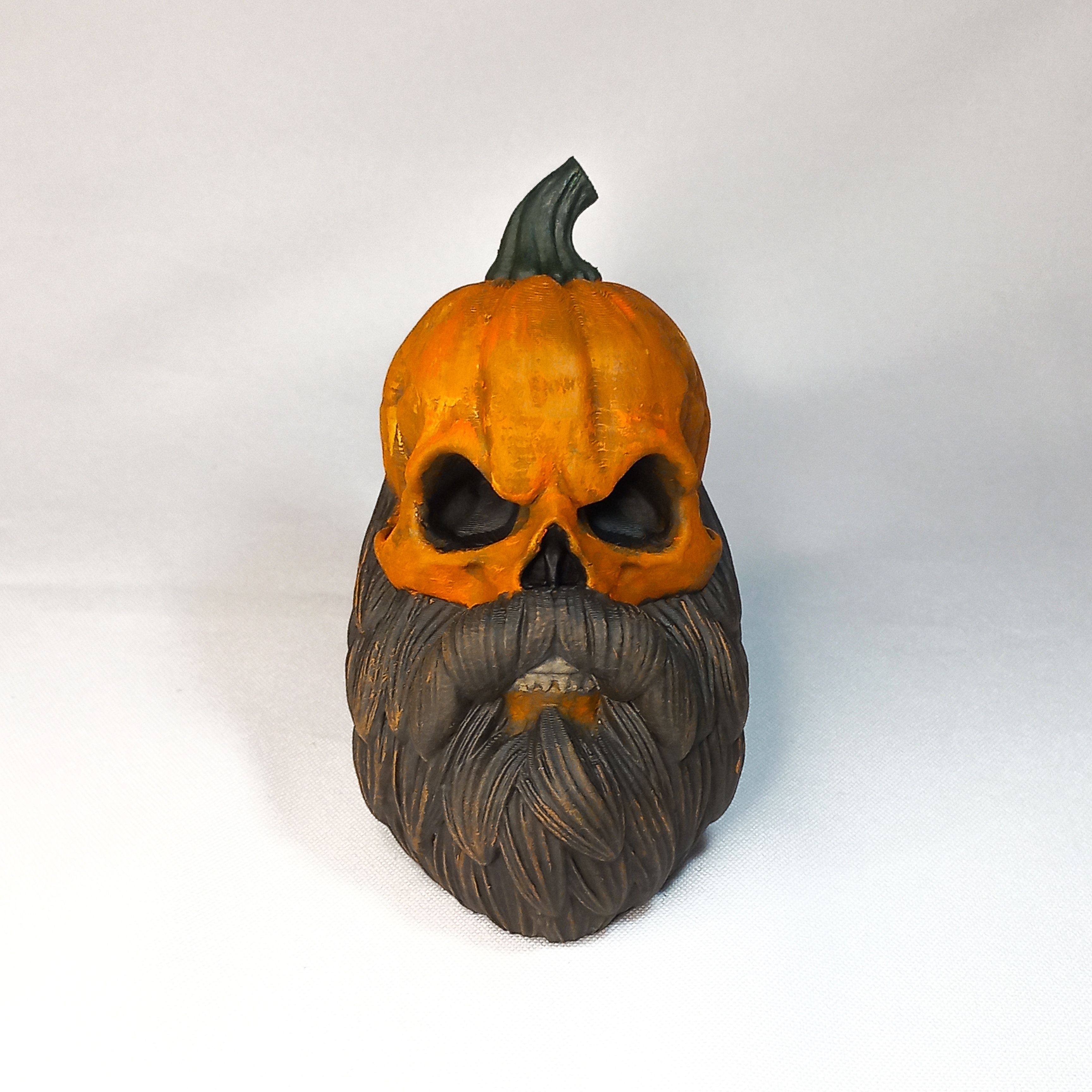 BEARDED PUMPKIN SKULL | 3D models download | Creality Cloud