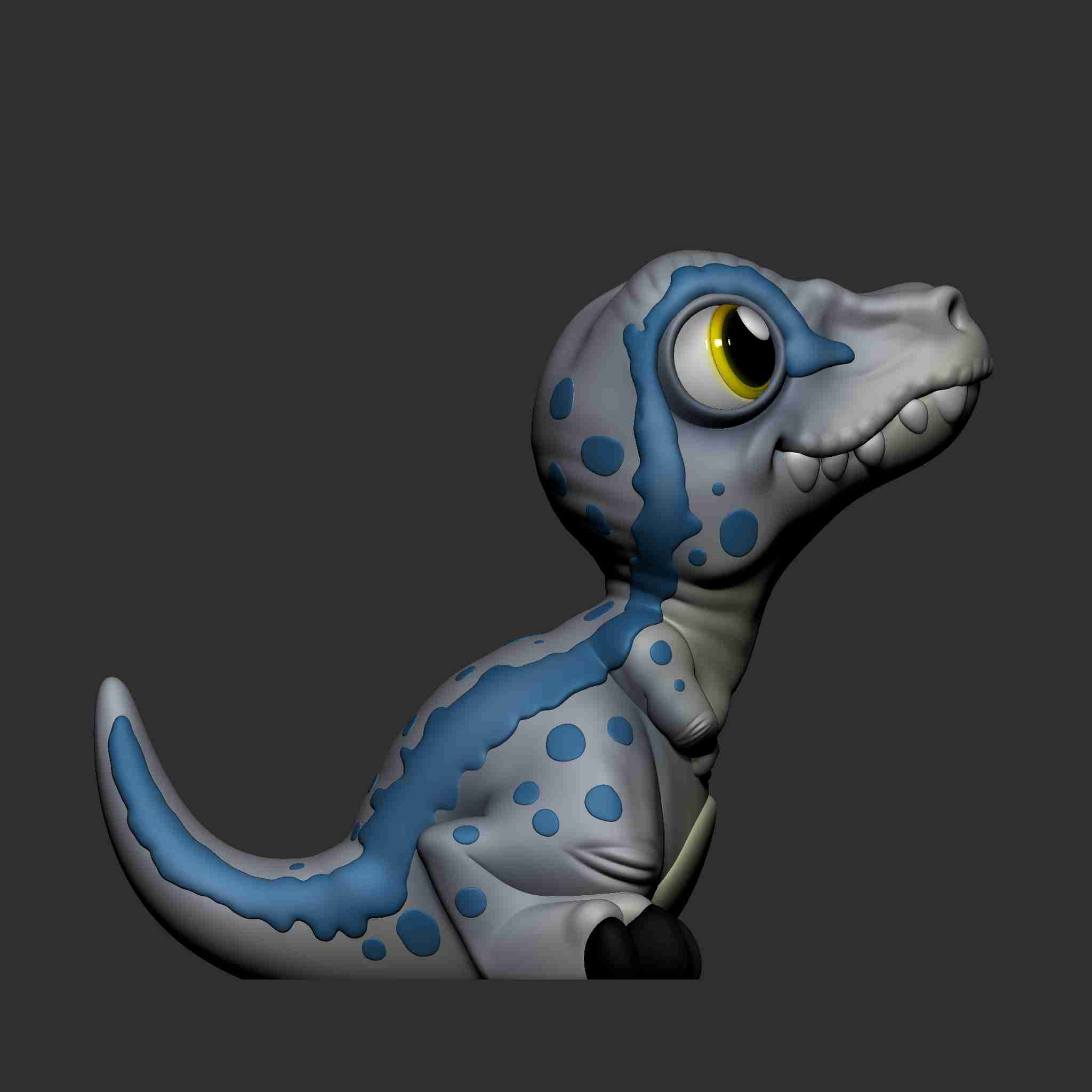 Cute Cartoon Velociraptor