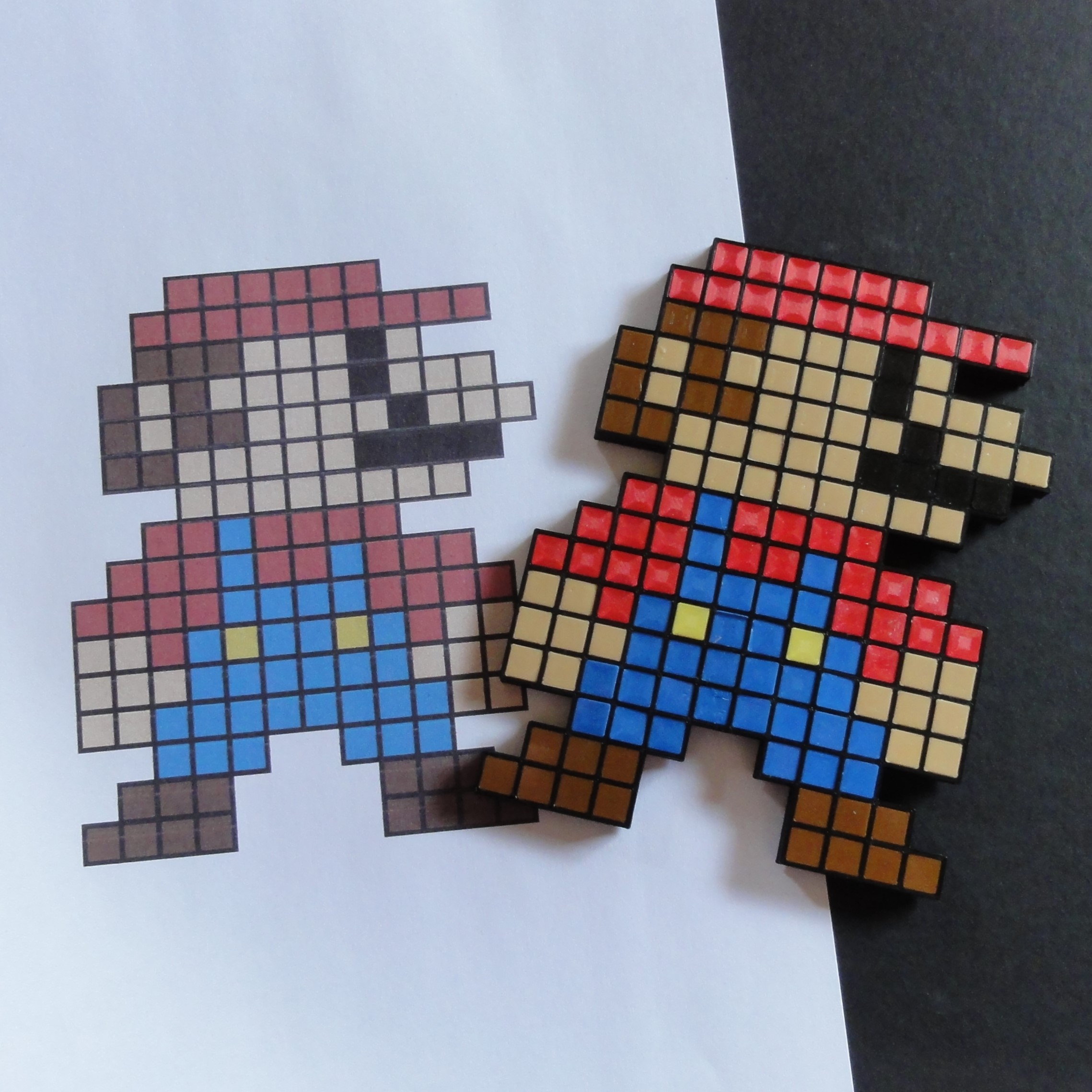Super Mario Puzzle - Pixel Art Assembly | 3D models download | Creality ...