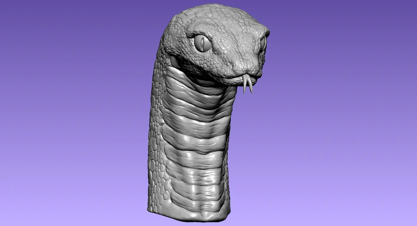 Characters & Creatures STL Download - Ancient snake head model - 3D ...