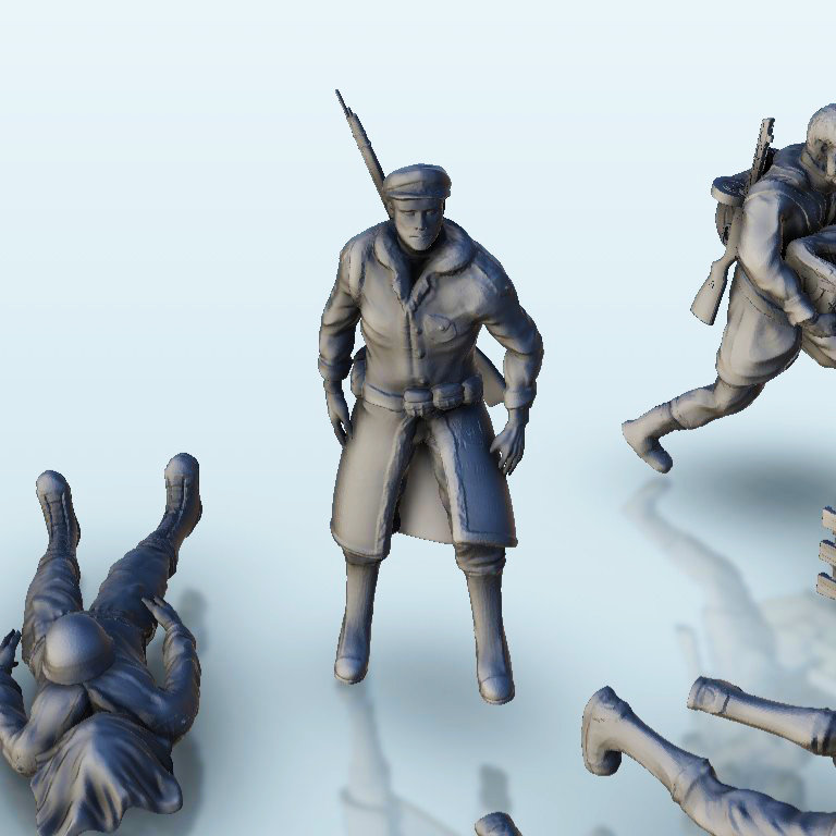 Russian WW2 infantry section - terrain scenery USSR mini | 3D models ...