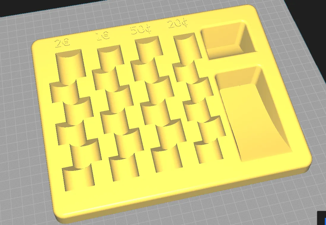 Other STL Download - Euro coin trayby Breaking The Molds