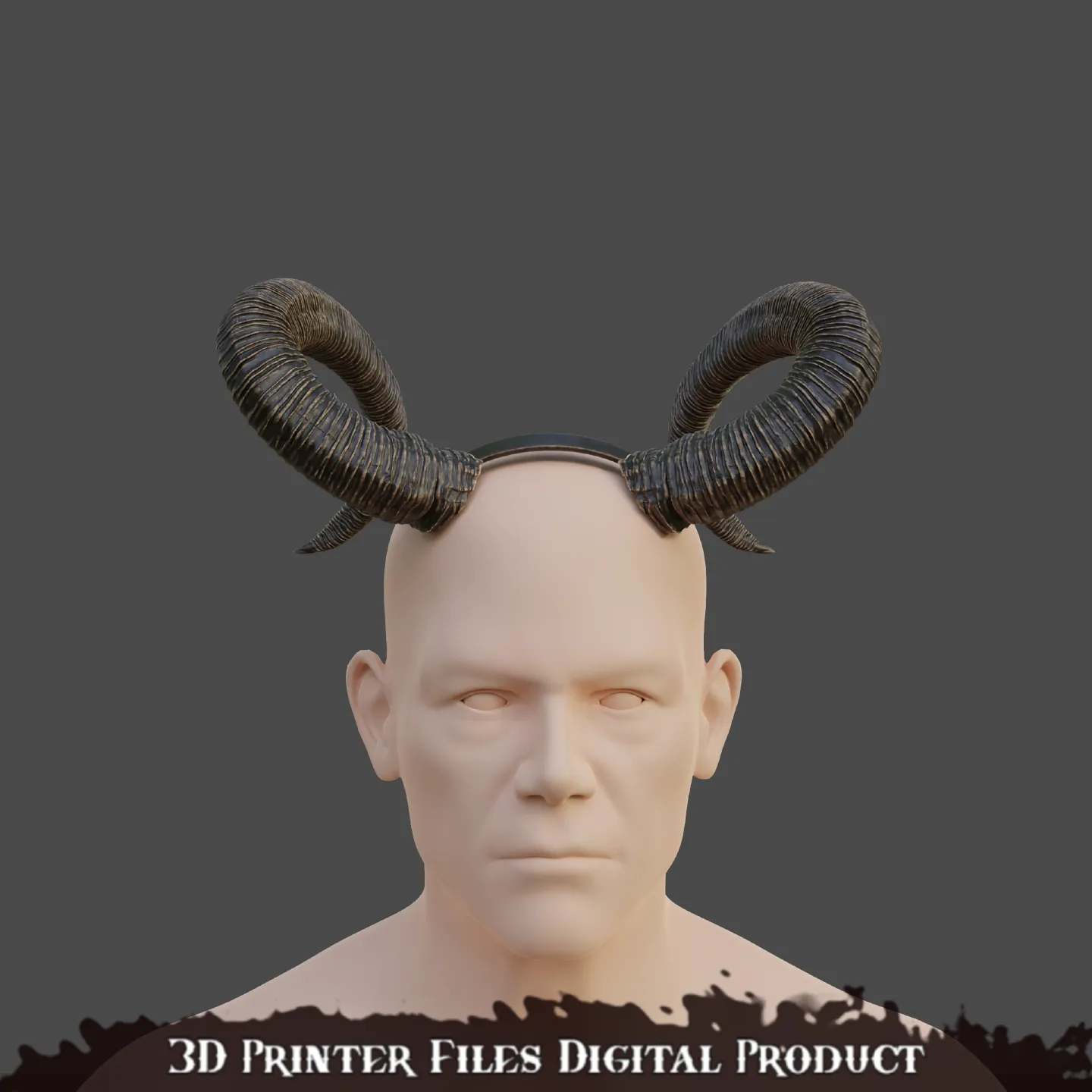Cosplay STL Download - Fantasy Devil Wyll Horns Baldurs Gate 3by Krotek-inc