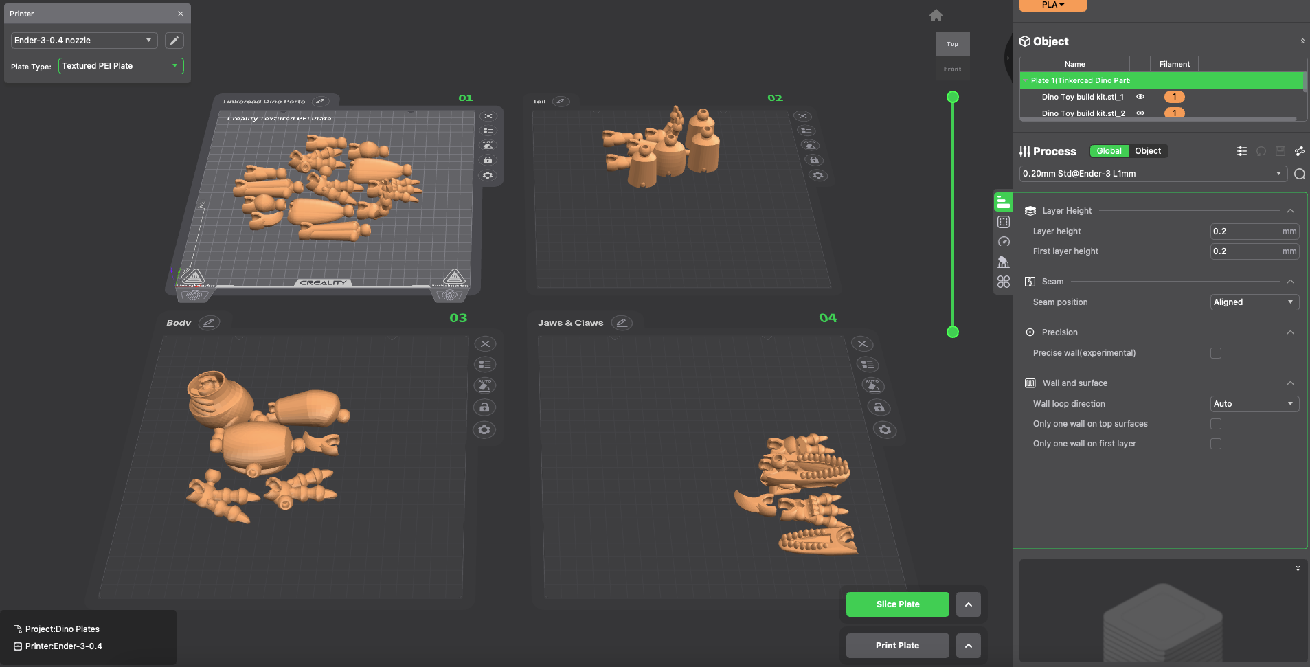 3D Printer Files | 3MF File | Articulated Velociraptor | Creality Cloud