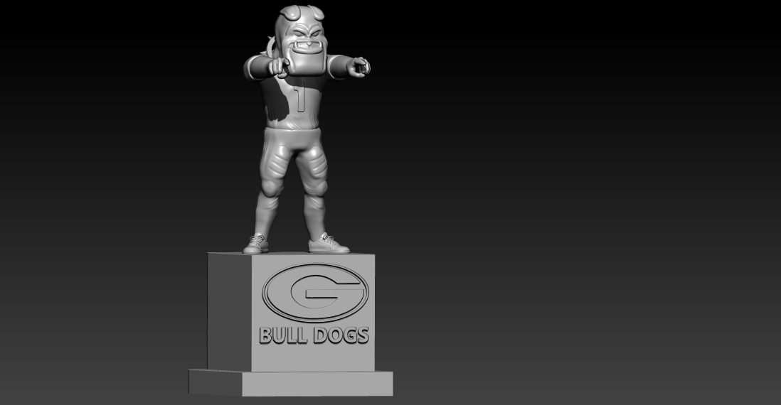GEORGIA BULLDOGS FOOTBALL MASCOT STATUE - 3D PRINT | 3D models download ...
