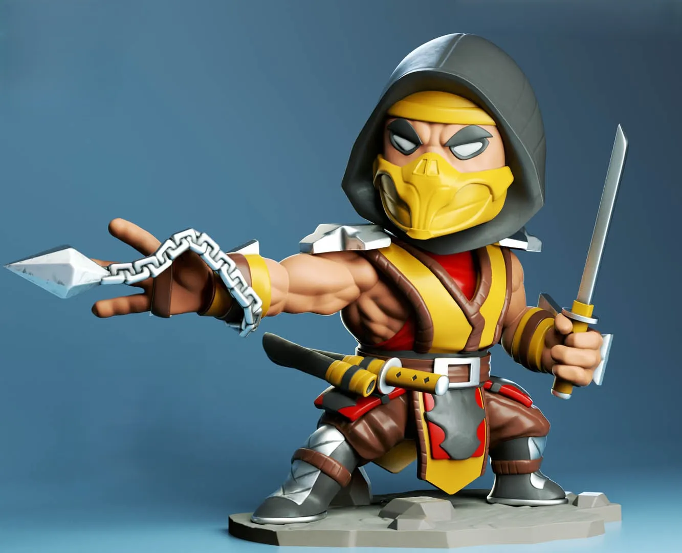 Characters & Creatures STL Download - Scorpion - Mortal Kombat Hellfire ...