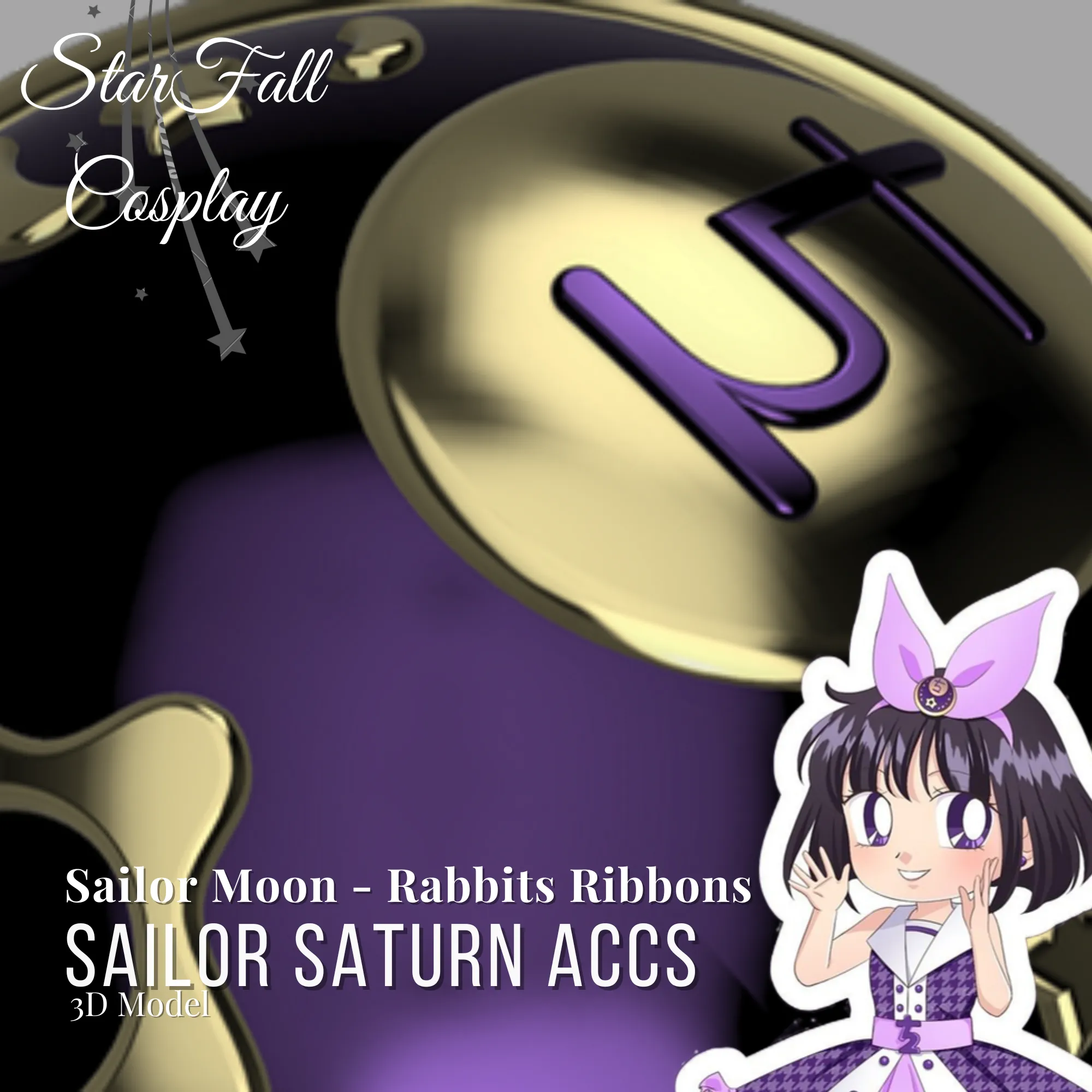 Cosplay STL Download - Saturn Rabbit Ribbon Cosplay Accessoriesby ...