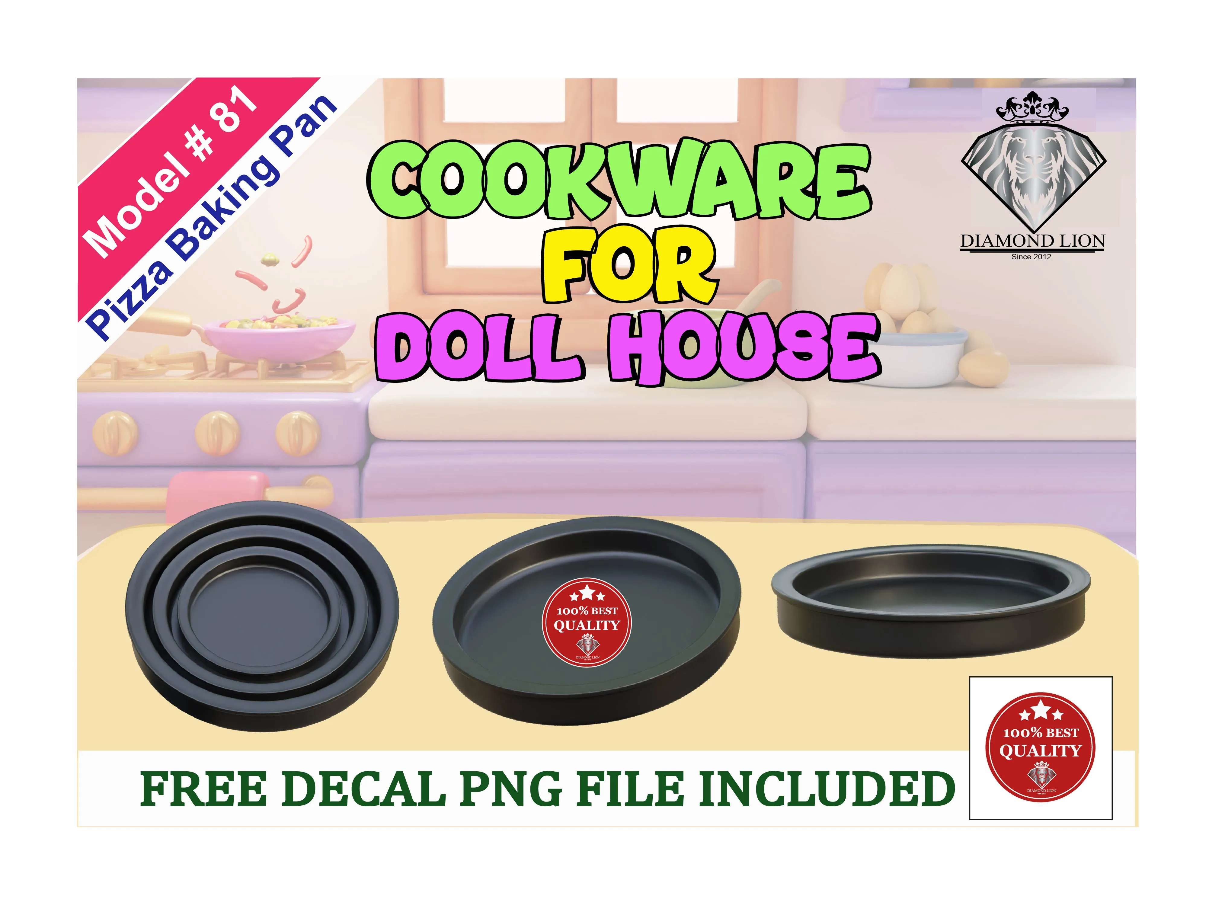 Other STL Download - Pizza Baking Panby DIAMOND-LION