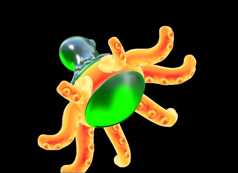 Board Games & Card Games STL Download - Octopus Spinning Fidget Toyby ...