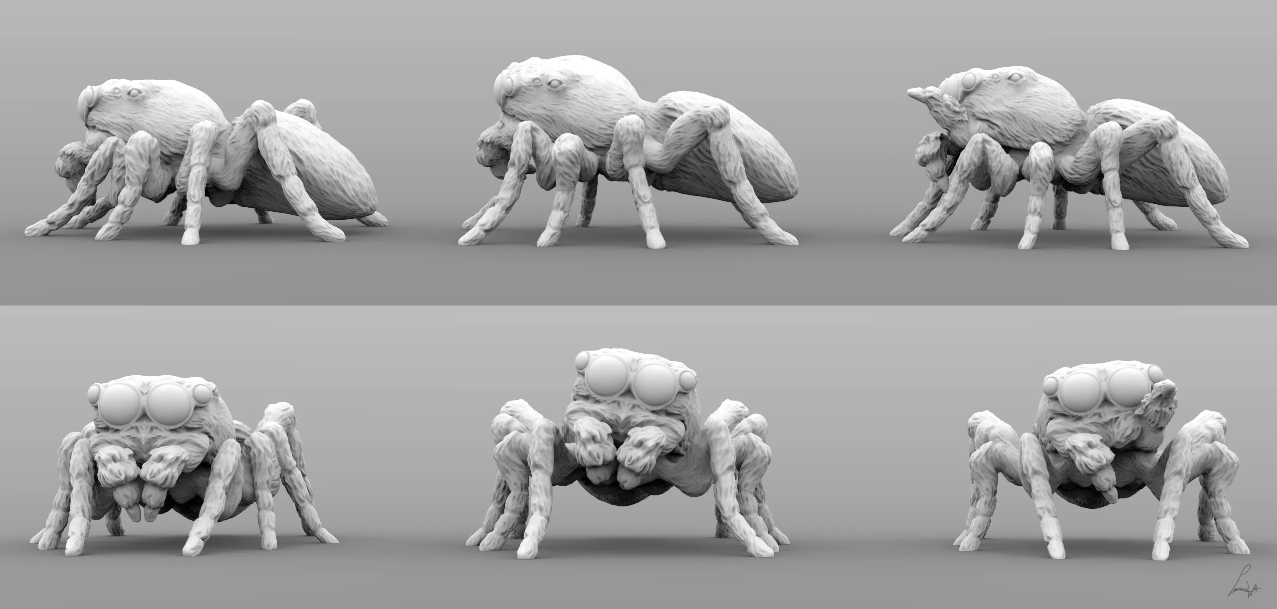Characters & Creatures STL Download - Giant Jumping Spidersby ...