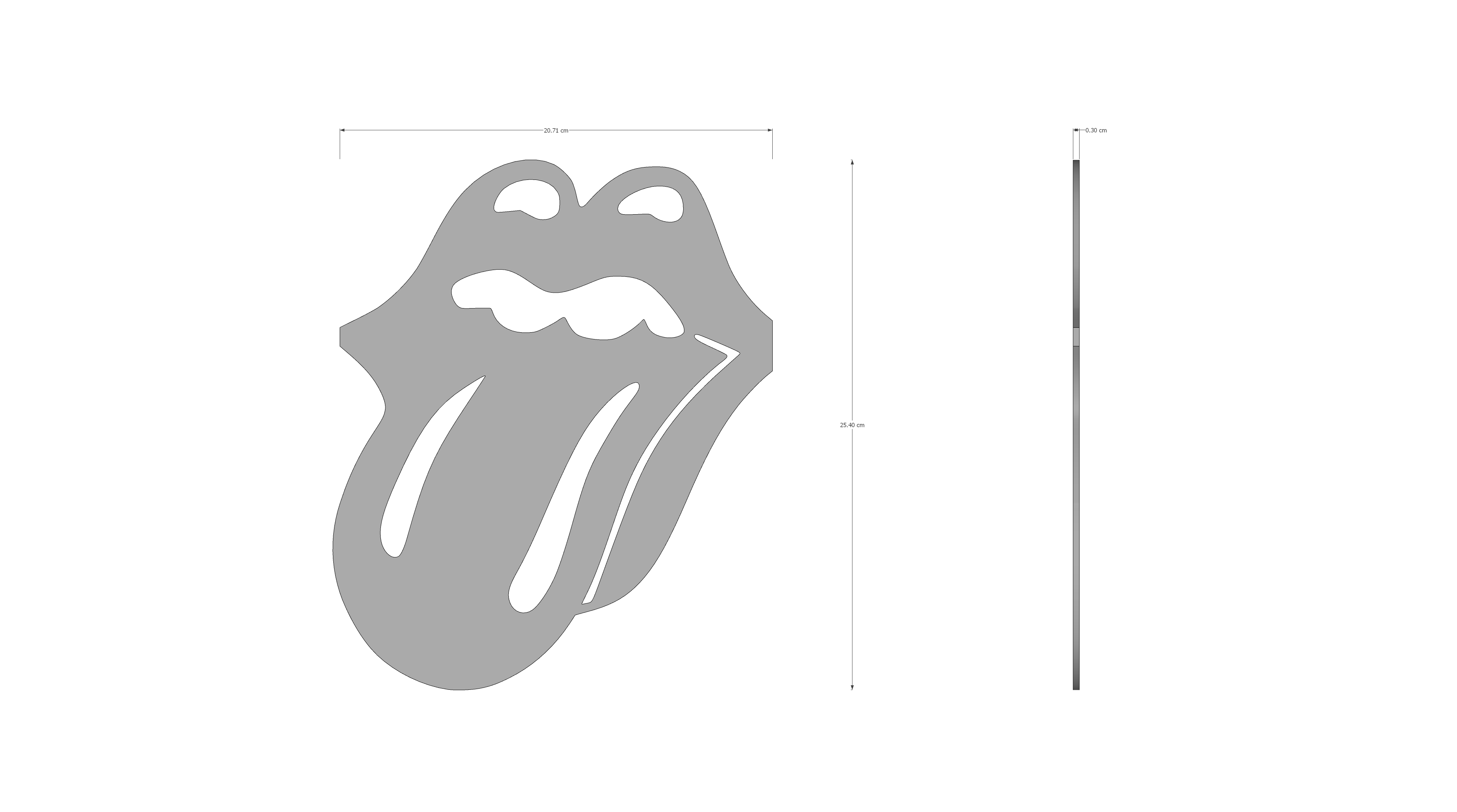 Mick Jagger Logo Wall Stencil | 3D models download | Creality Cloud