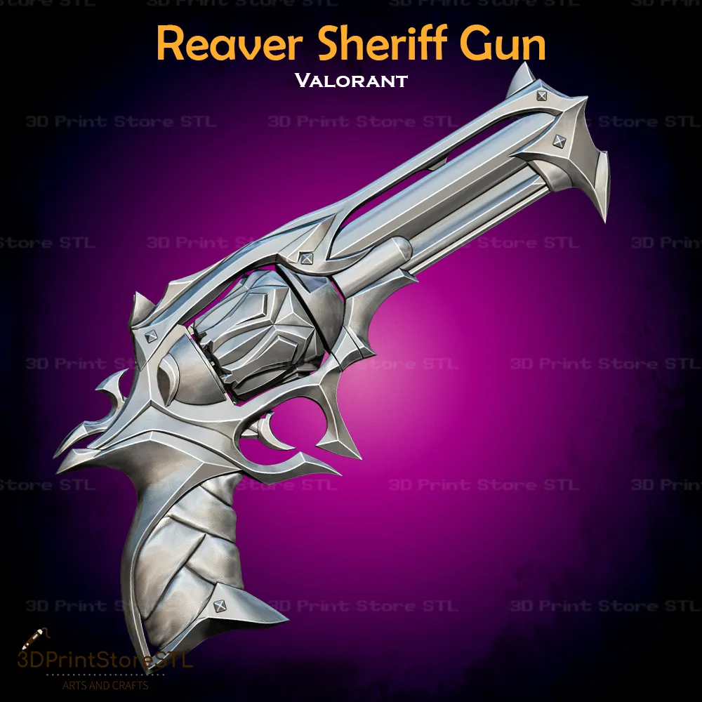 Cosplay STL ダウンロード - Reaver Sheriff Gun Cosplay Valorant - STL File ...