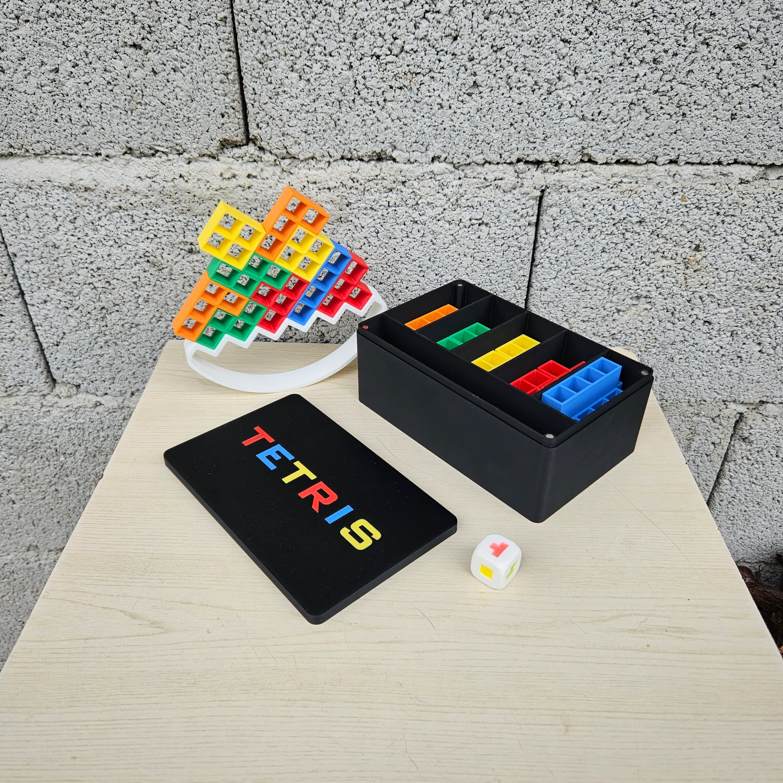 This is a 3D printed Tetris balance game for 2 or more players. The ...