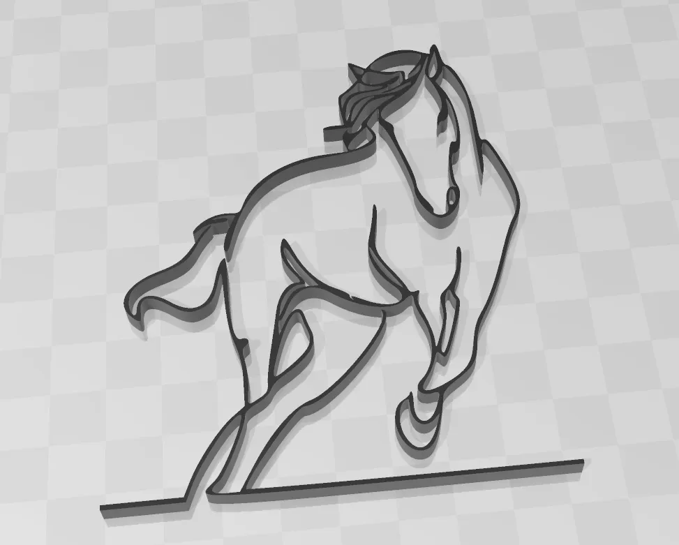 line art cheval | 3D models download | Creality Cloud