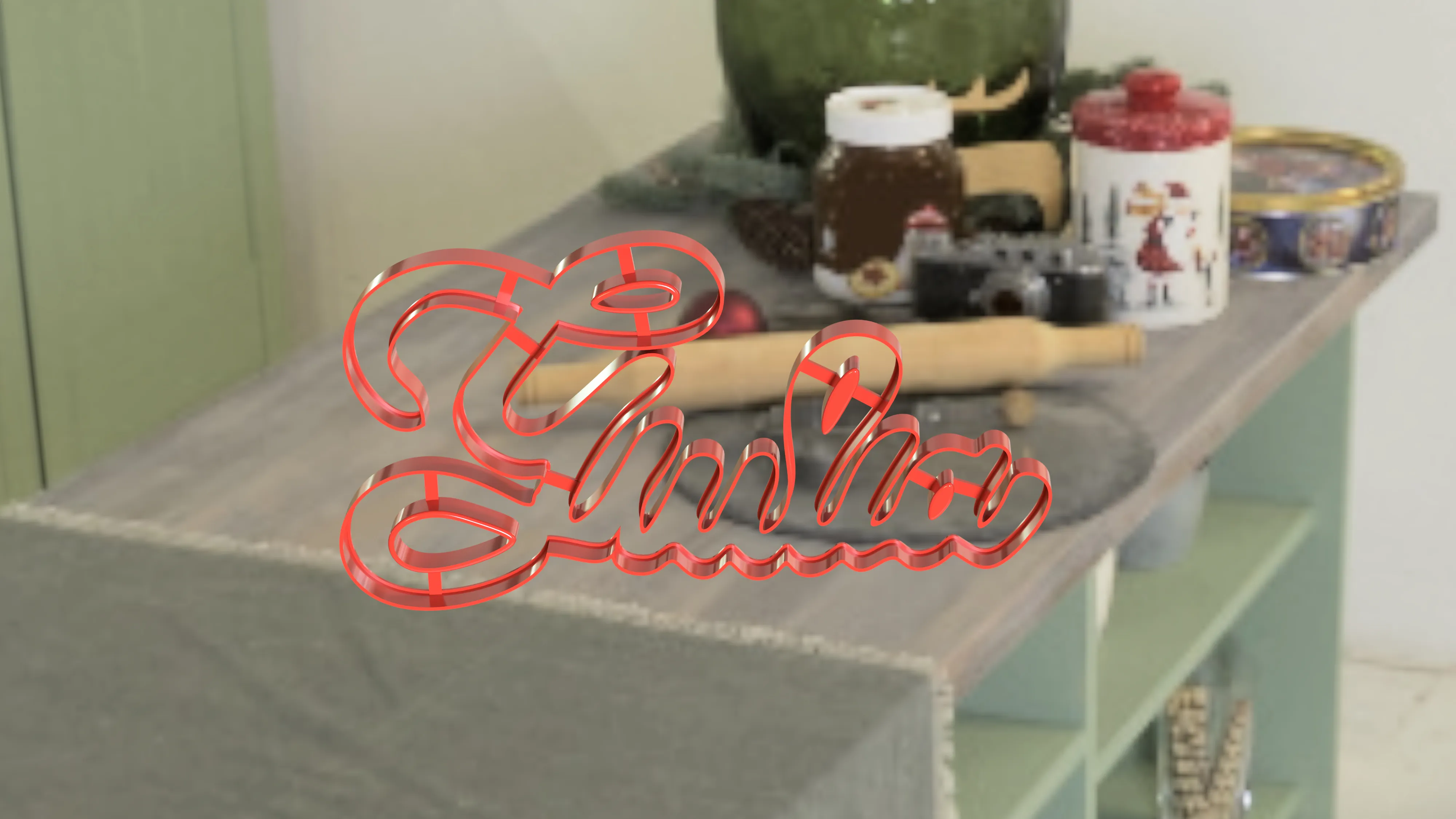 3D Printer Files | 3MF File | cookie cutter Giulia script name ...