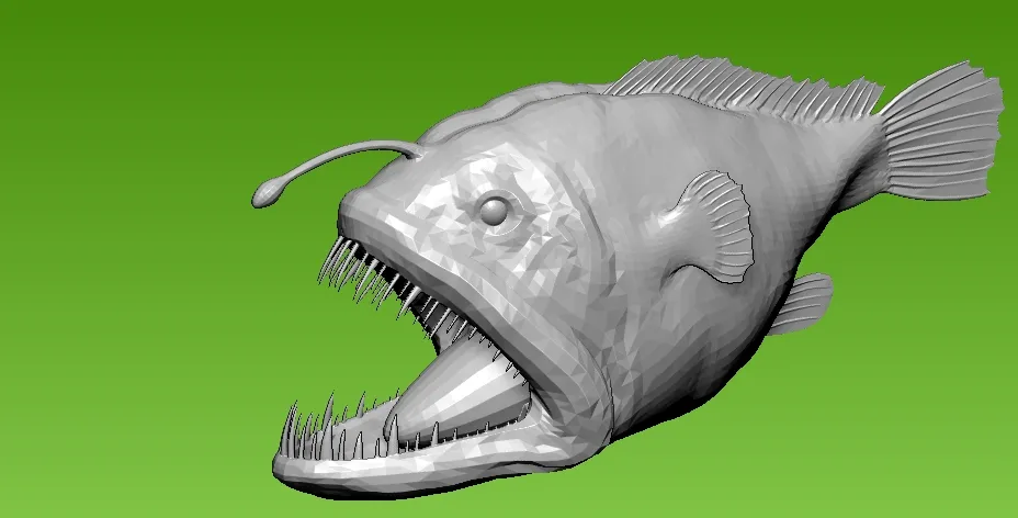 Lighting & Lamps STL Download - Angler fish - lamp fish statue - 3D ...