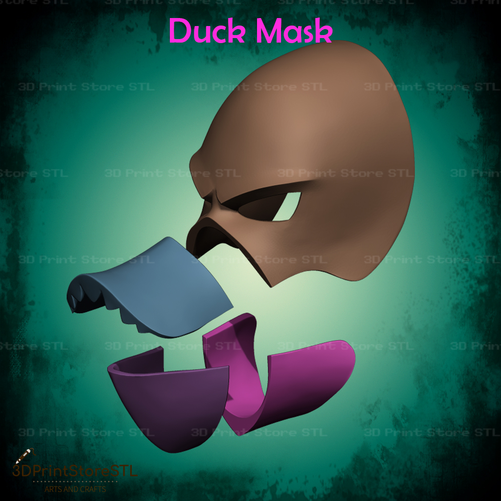 Duck Mask Cosplay Halloween - STL File | 3D models download | Creality ...