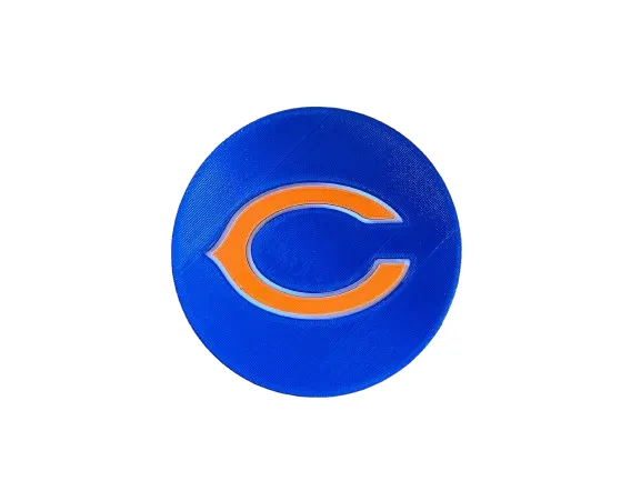 Board Games & Card Games STL Download - Chicago Bears Coaster V1 STL ...