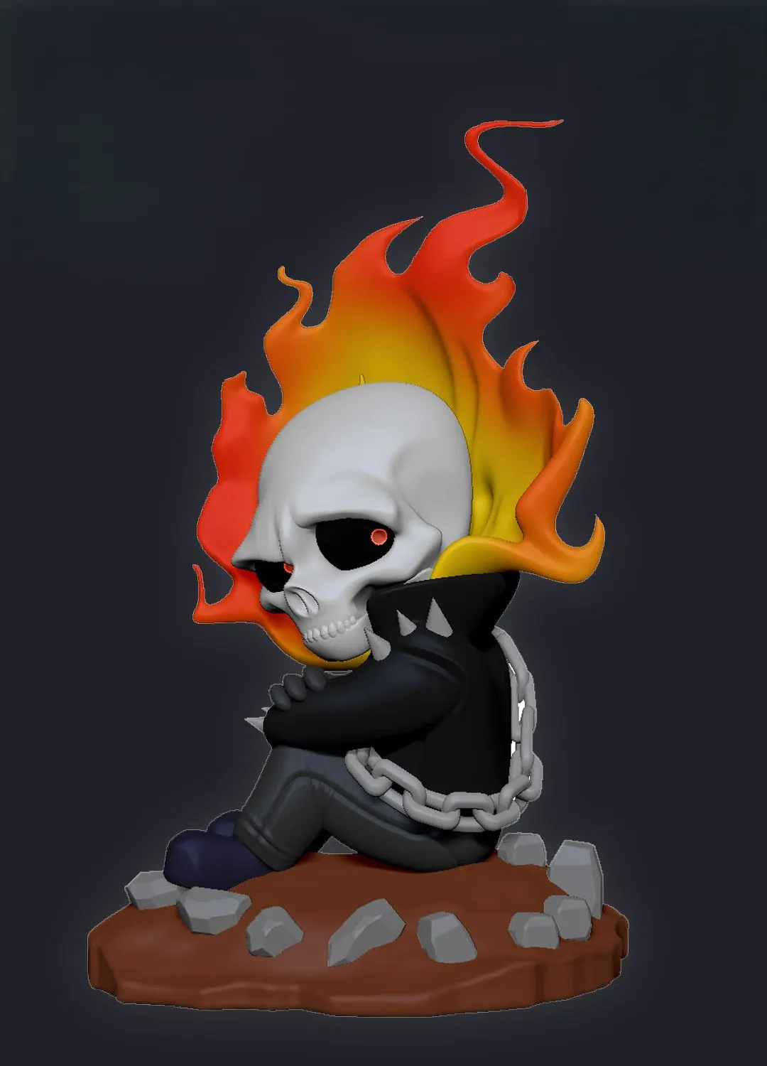 Characters & Creatures STL Download - Ghost Rider - Hellfire Avenger ...